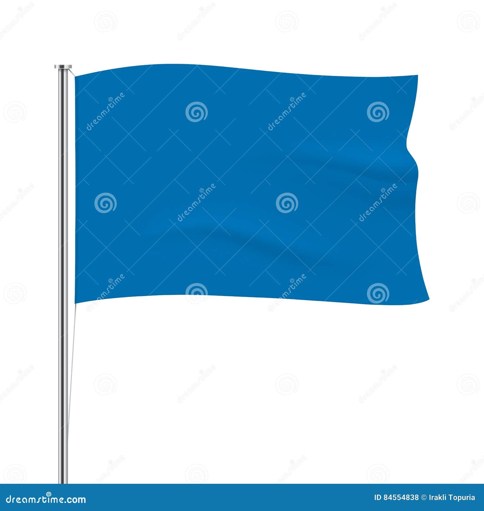 Waving blue flag tempalte. stock vector. Illustration of clean - 84554838