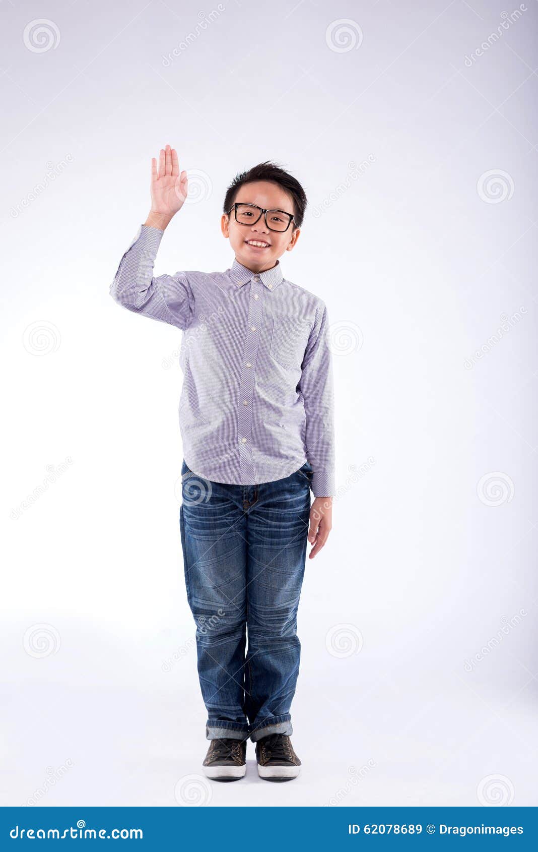 Waving boy stock image. Image of studio, child, goodbye - 62078689