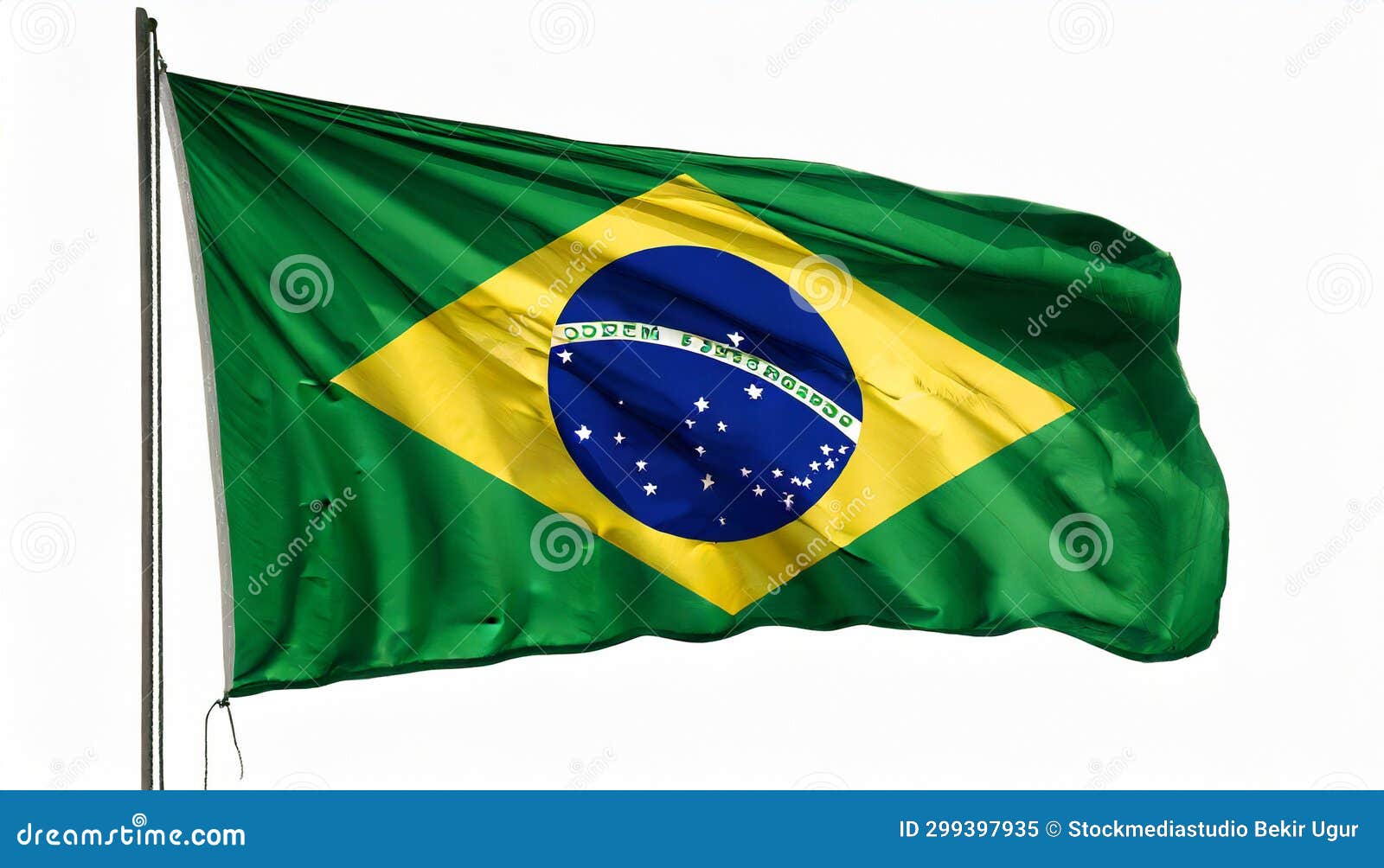 Flag of Brasil stock illustration. Illustration of ripple - 299397935