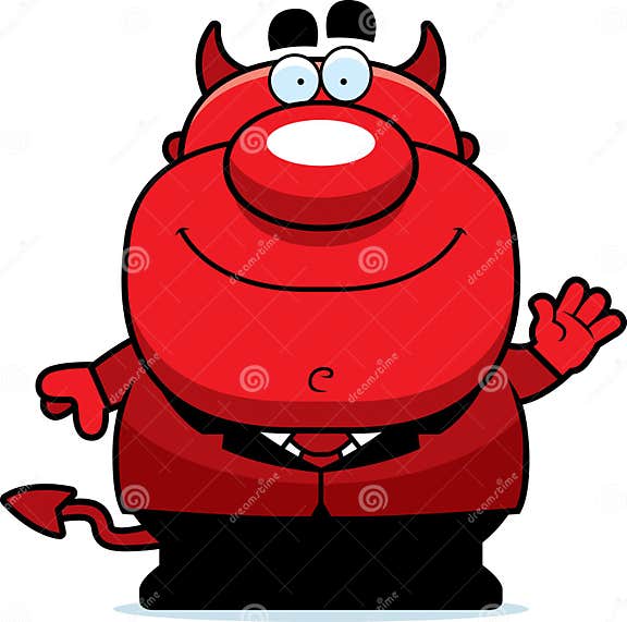 Waving Cartoon Devil stock vector. Illustration of vector - 47715133