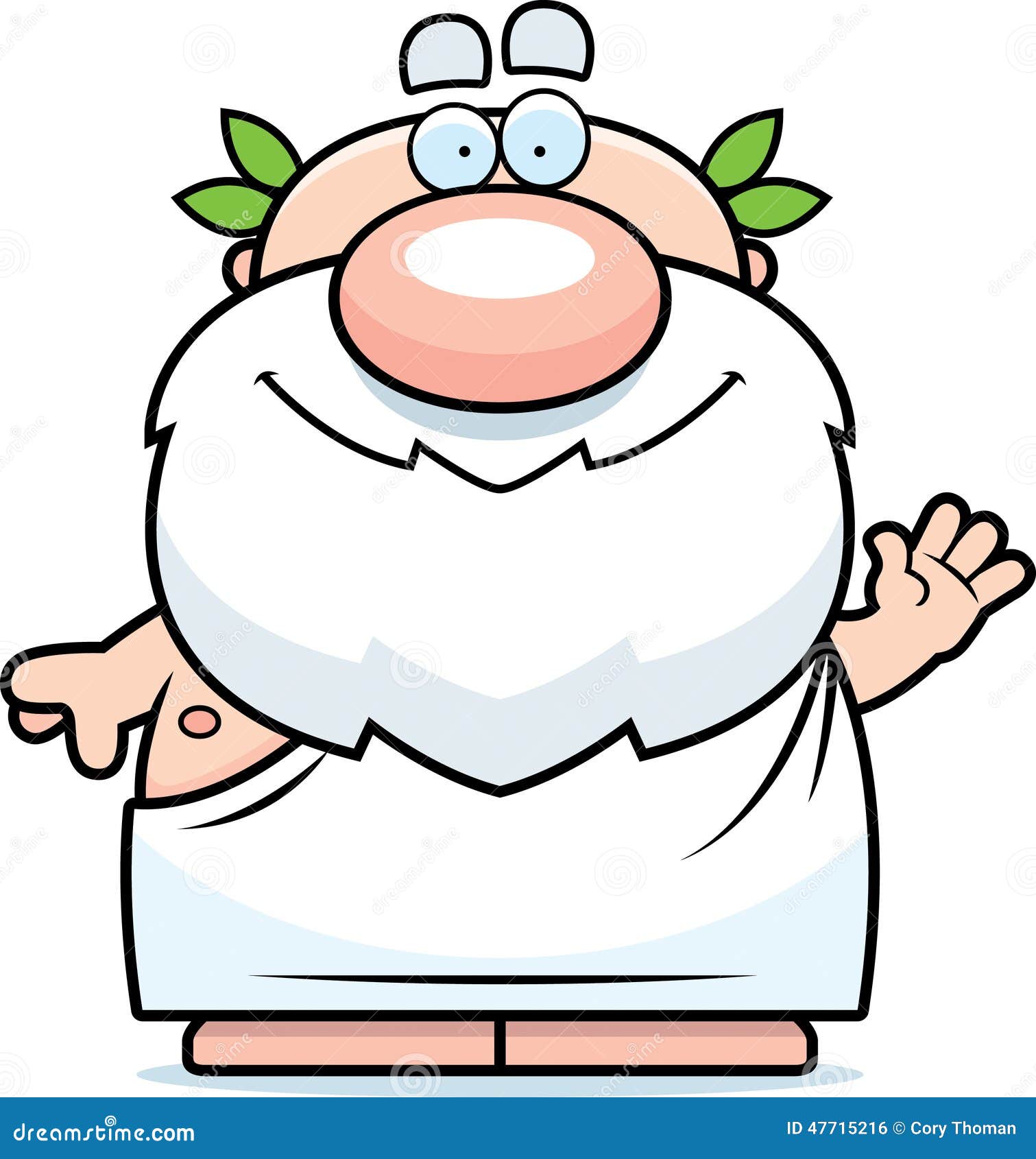 Waving Cartoon Greek Philosopher Stock Vector - Illustration of graphic ...