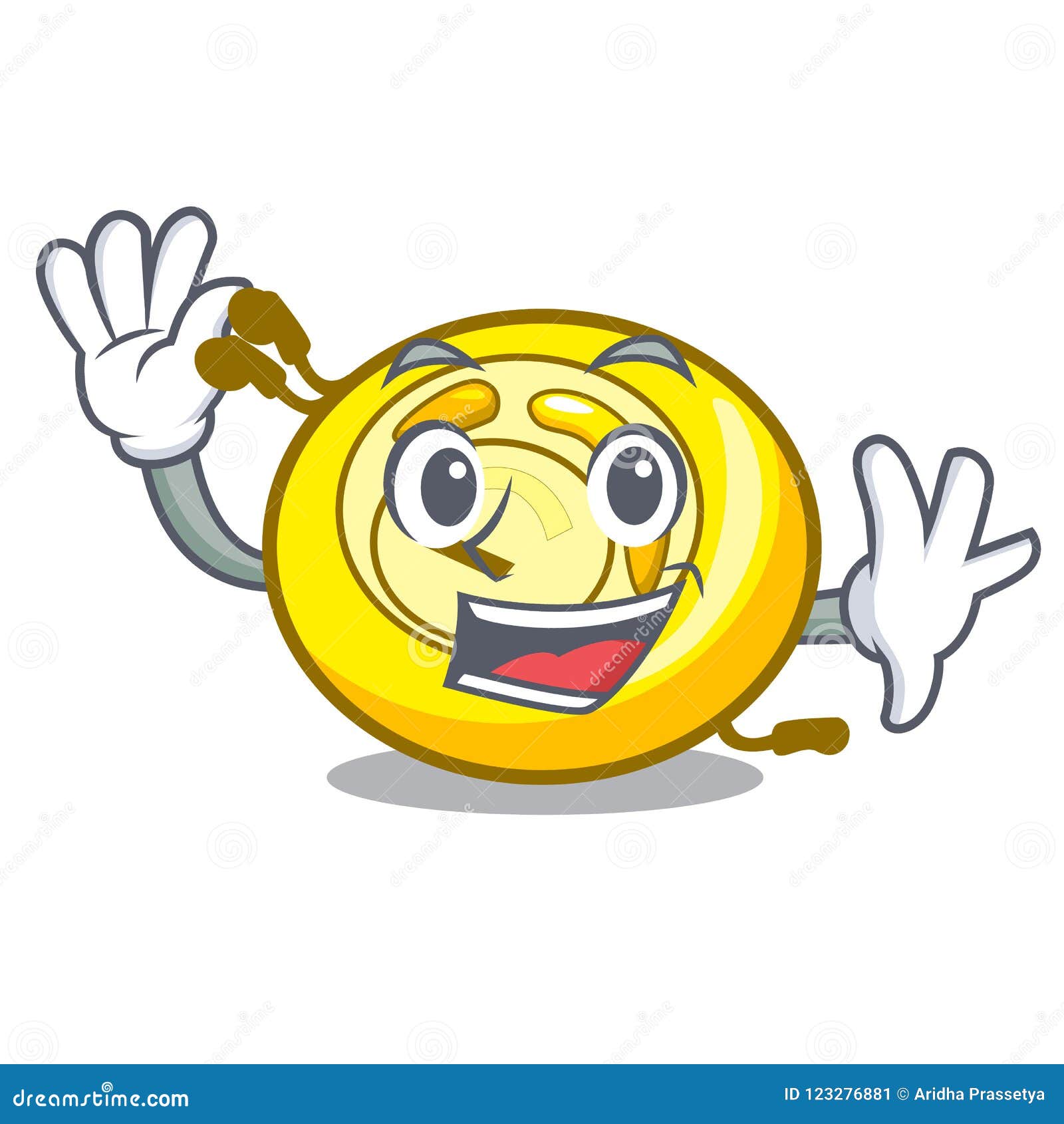 Waving CD Player Character Cartoon Stock Vector - Illustration of ...