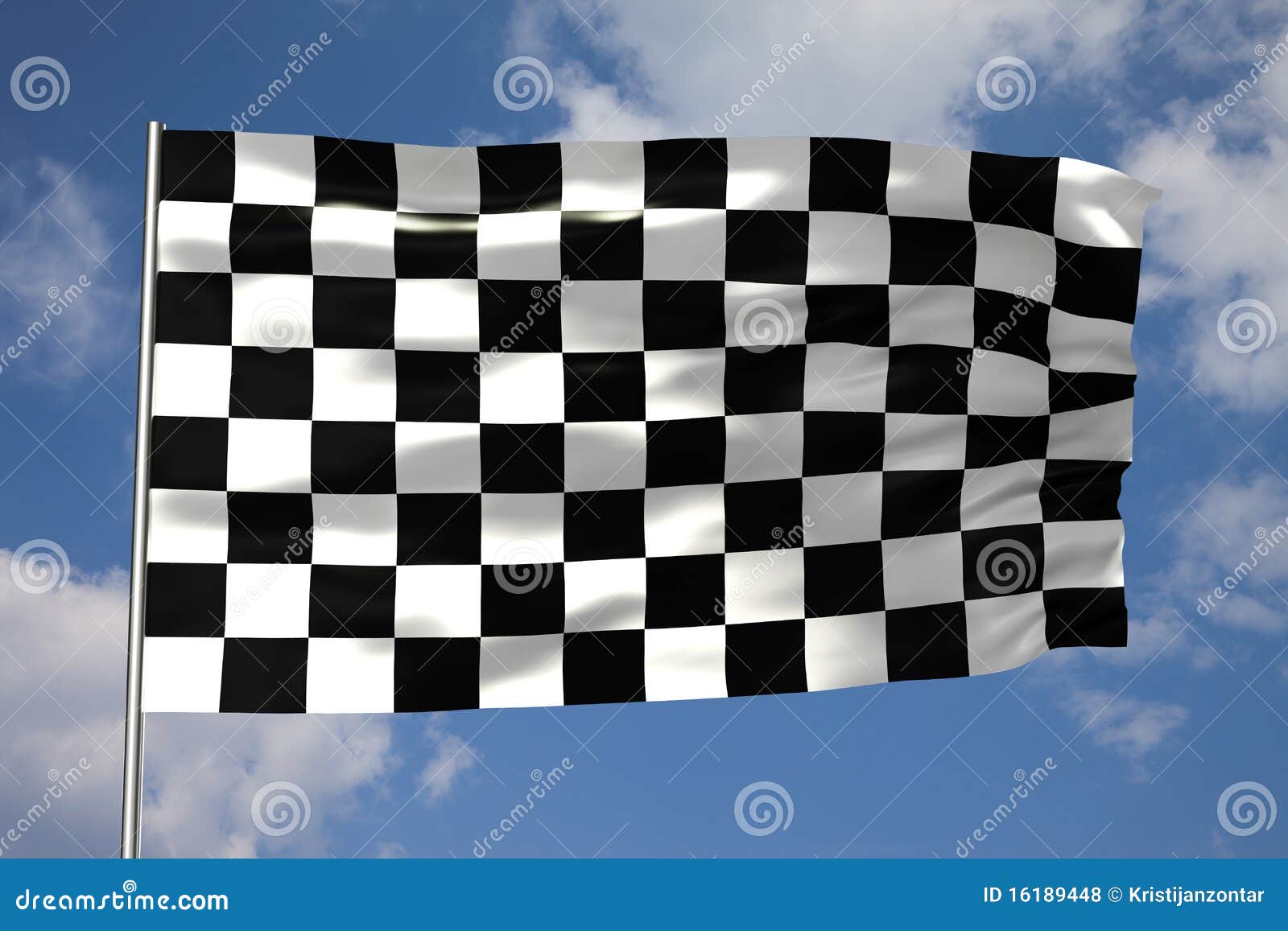 Waving A Checkered Flag Royalty-Free Stock Photo | CartoonDealer.com ...