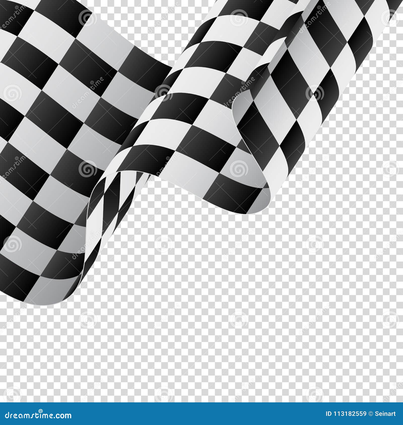 Waving Checkered Flag on Transparent Background. Racing Flag. Vector ... Waving Checkered Flag on Transparent Background. Racing Flag. Vector ...