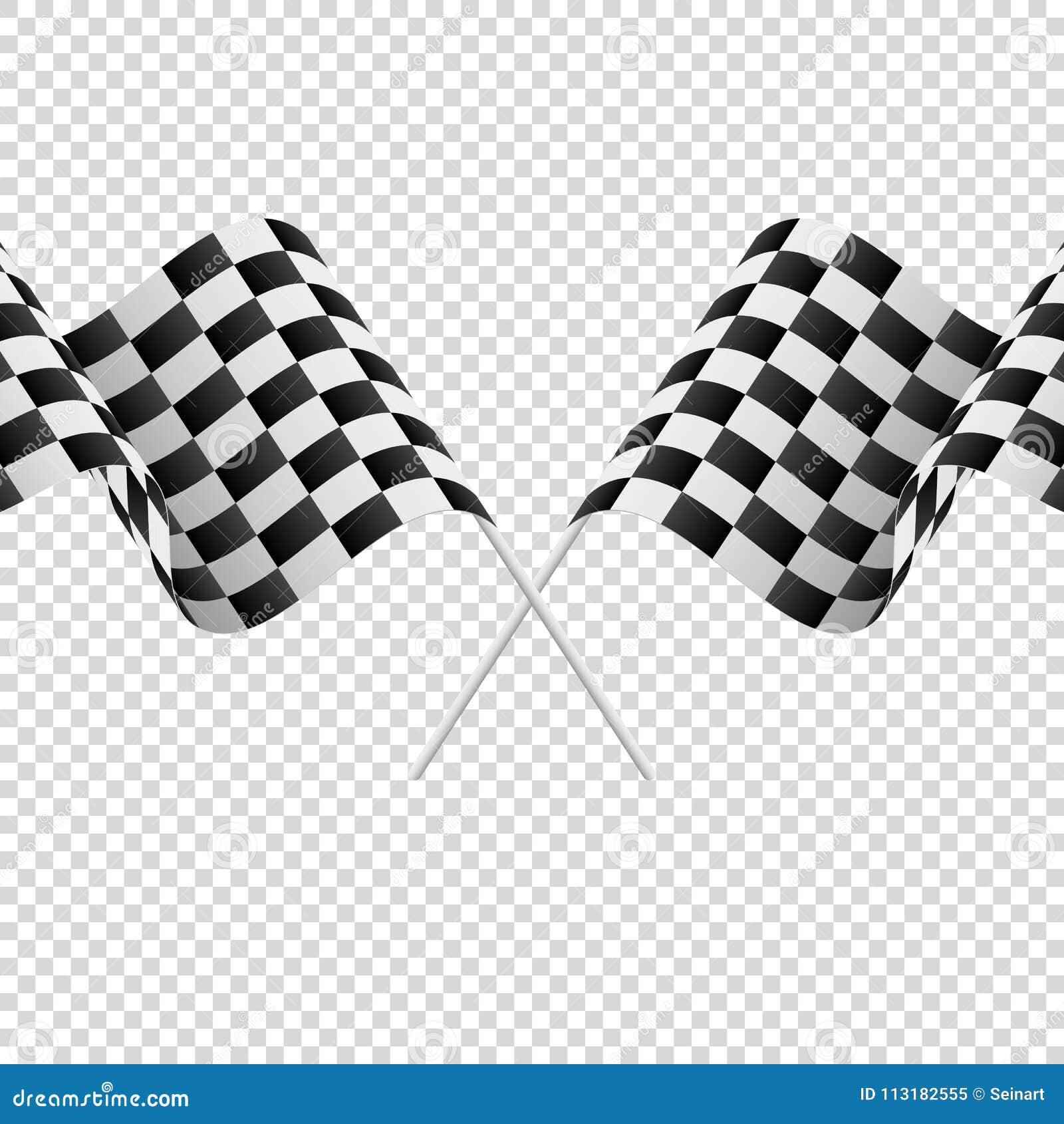 Waving Checkered Flags on Transparent Background. Racing Flags. Vector ... Waving Checkered Flags on Transparent Background. Racing Flags. Vector ...