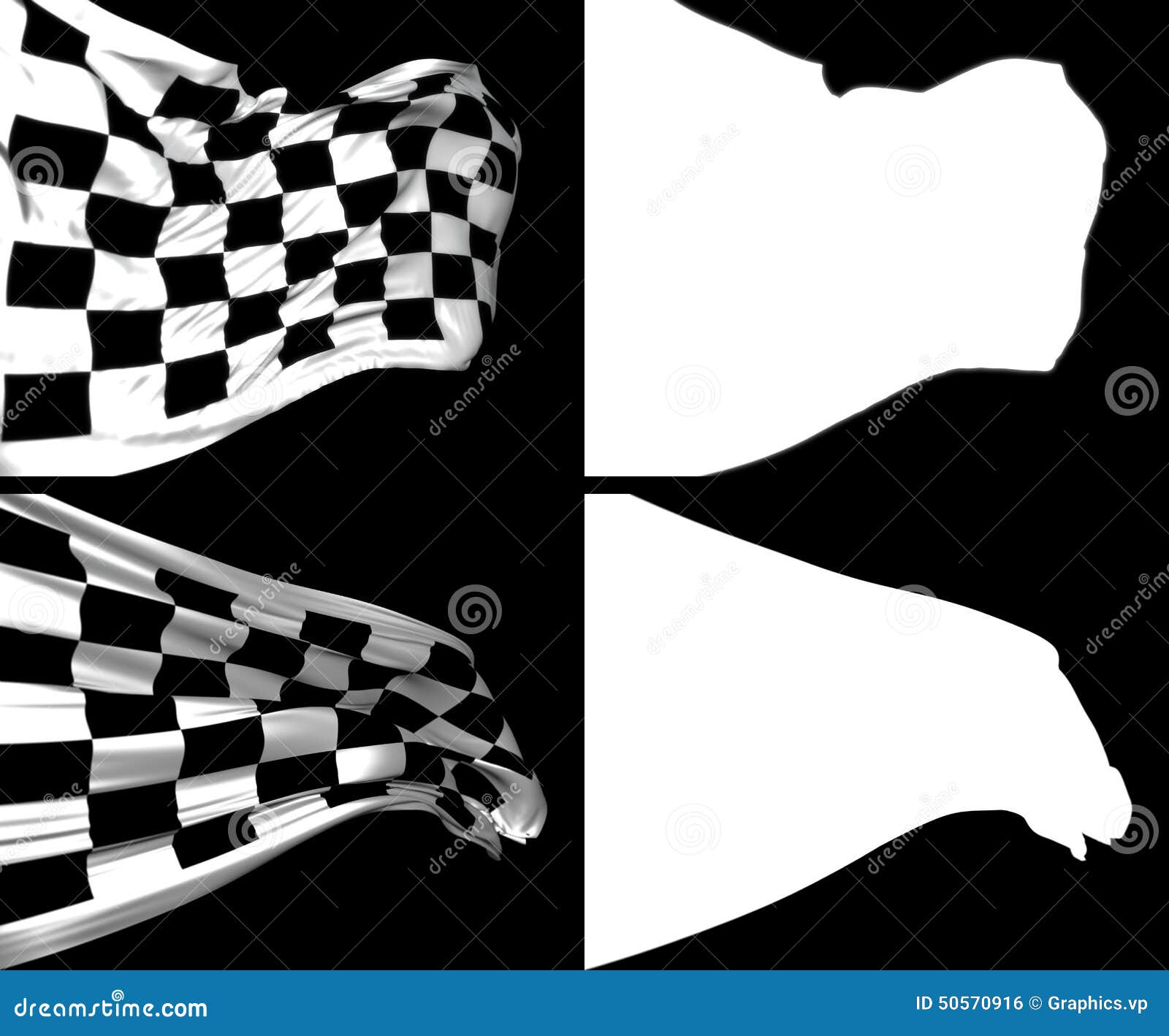 Waving Checkers Flags stock illustration. Illustration of realistic ...