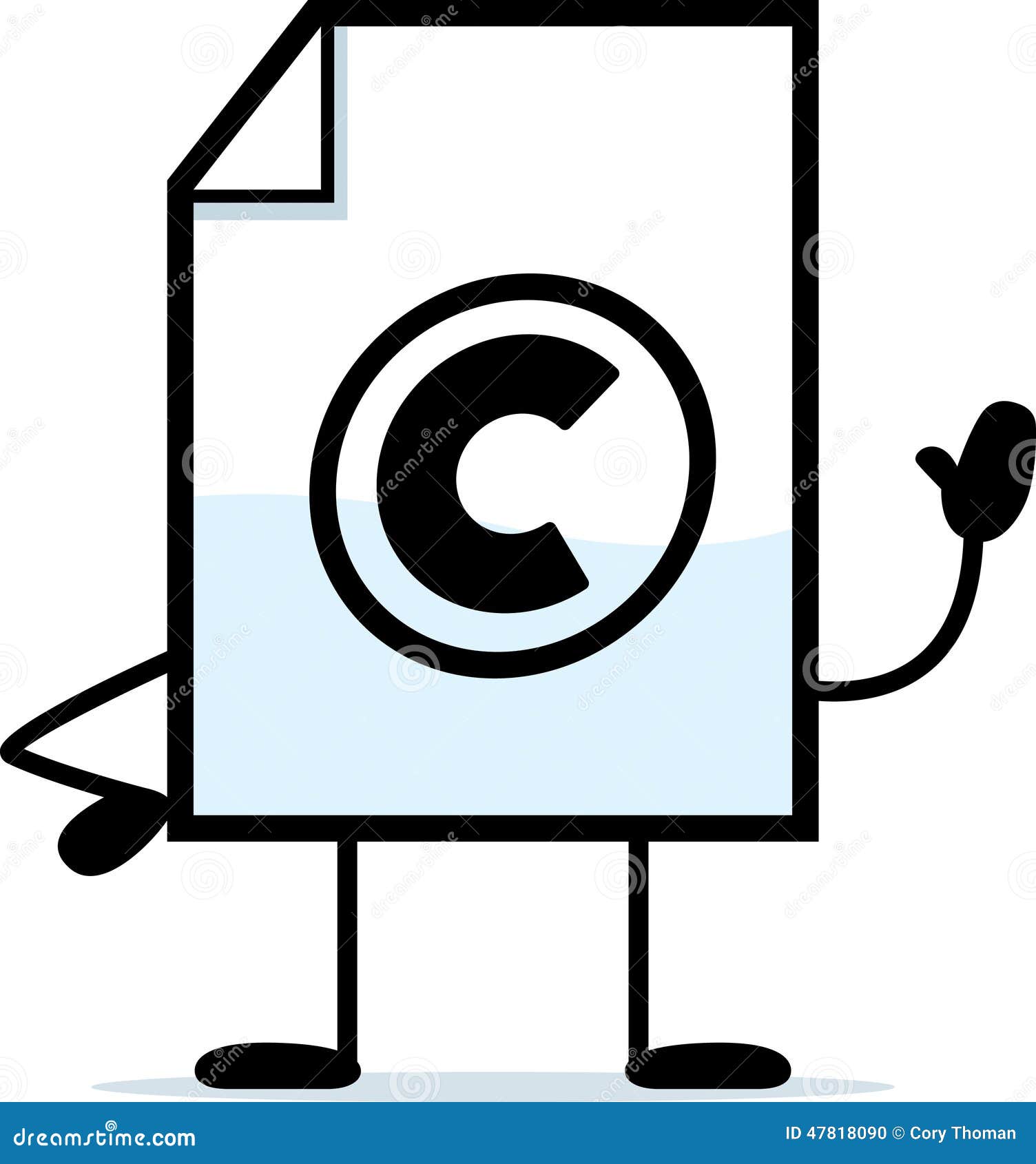 Waving Copyright stock vector. Illustration of greeting - 47818090