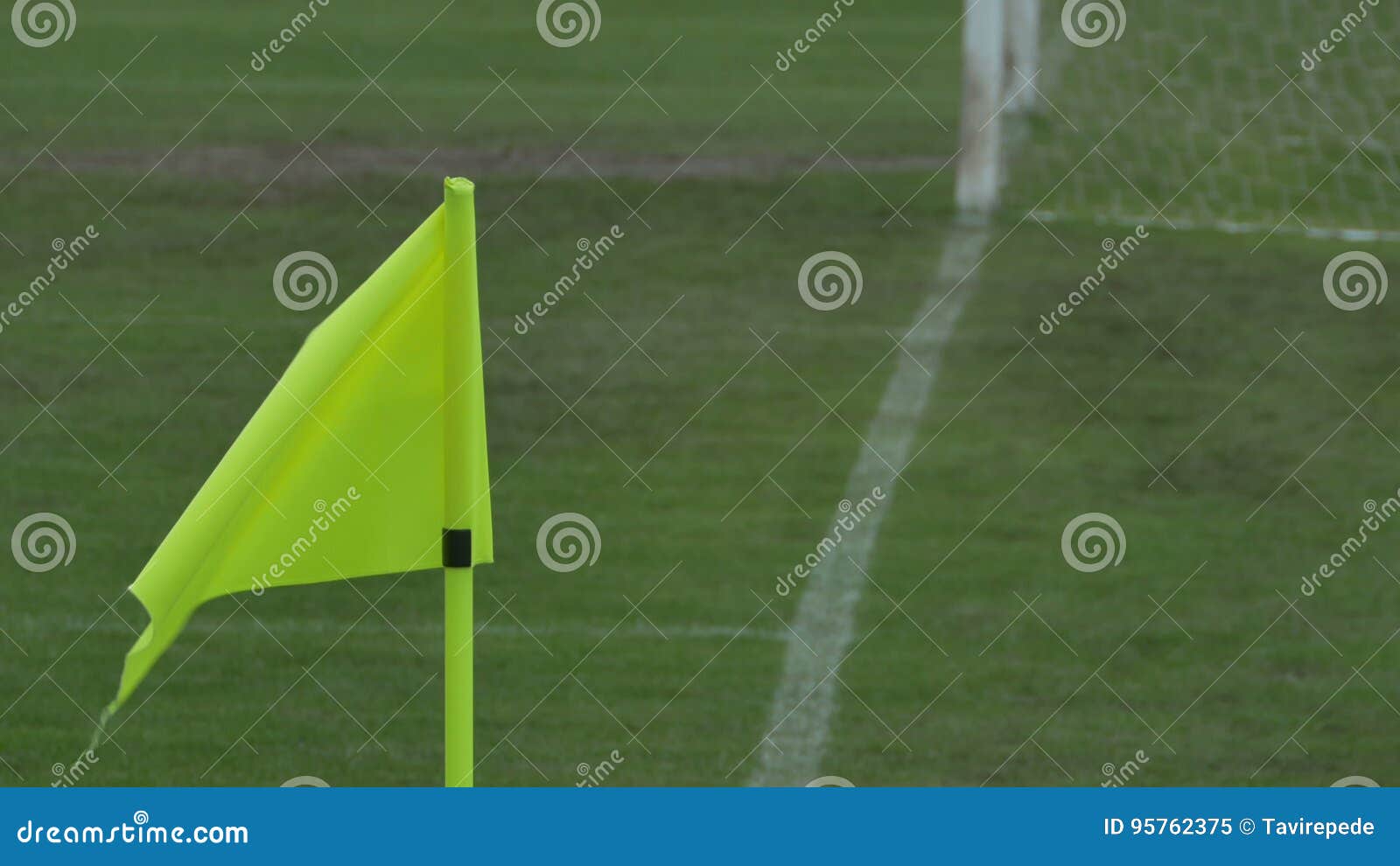 Waving Corner Flag on Pitch Stock Video - Video of corner, kick: 95762375