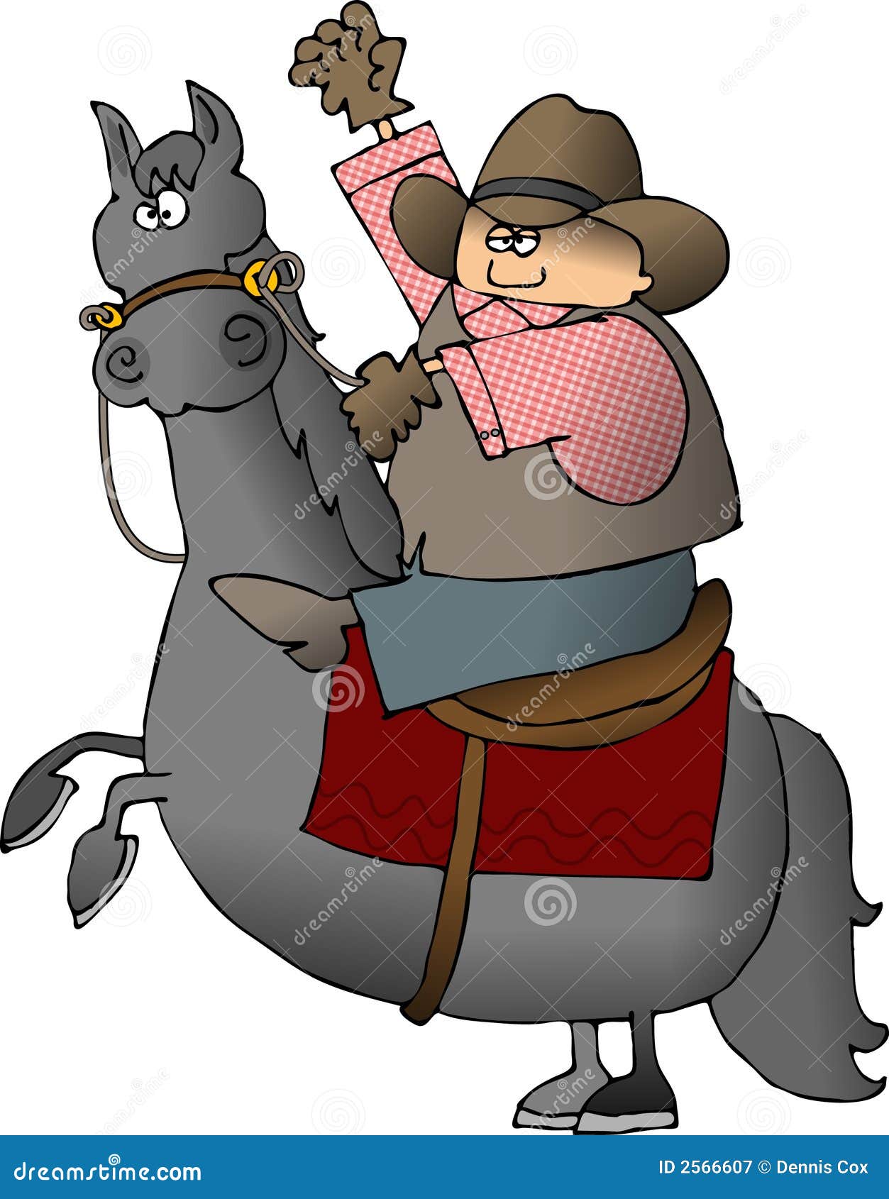 Waving Cowboy stock illustration. Illustration of wave - 2566607
