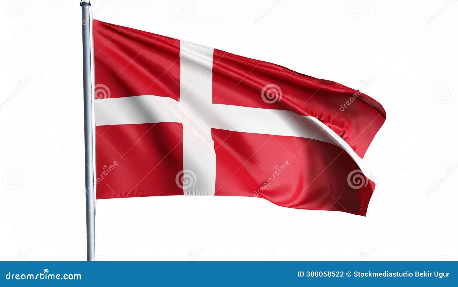 Flag of Denmark stock illustration. Illustration of mast - 300058522