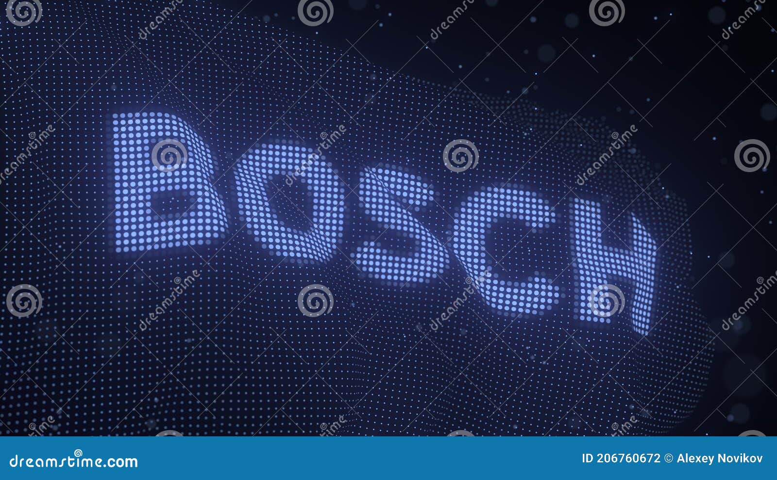 Waving Digital Flag with BOSCH Company Logo, 3d Rendering, Editorial 3d ...