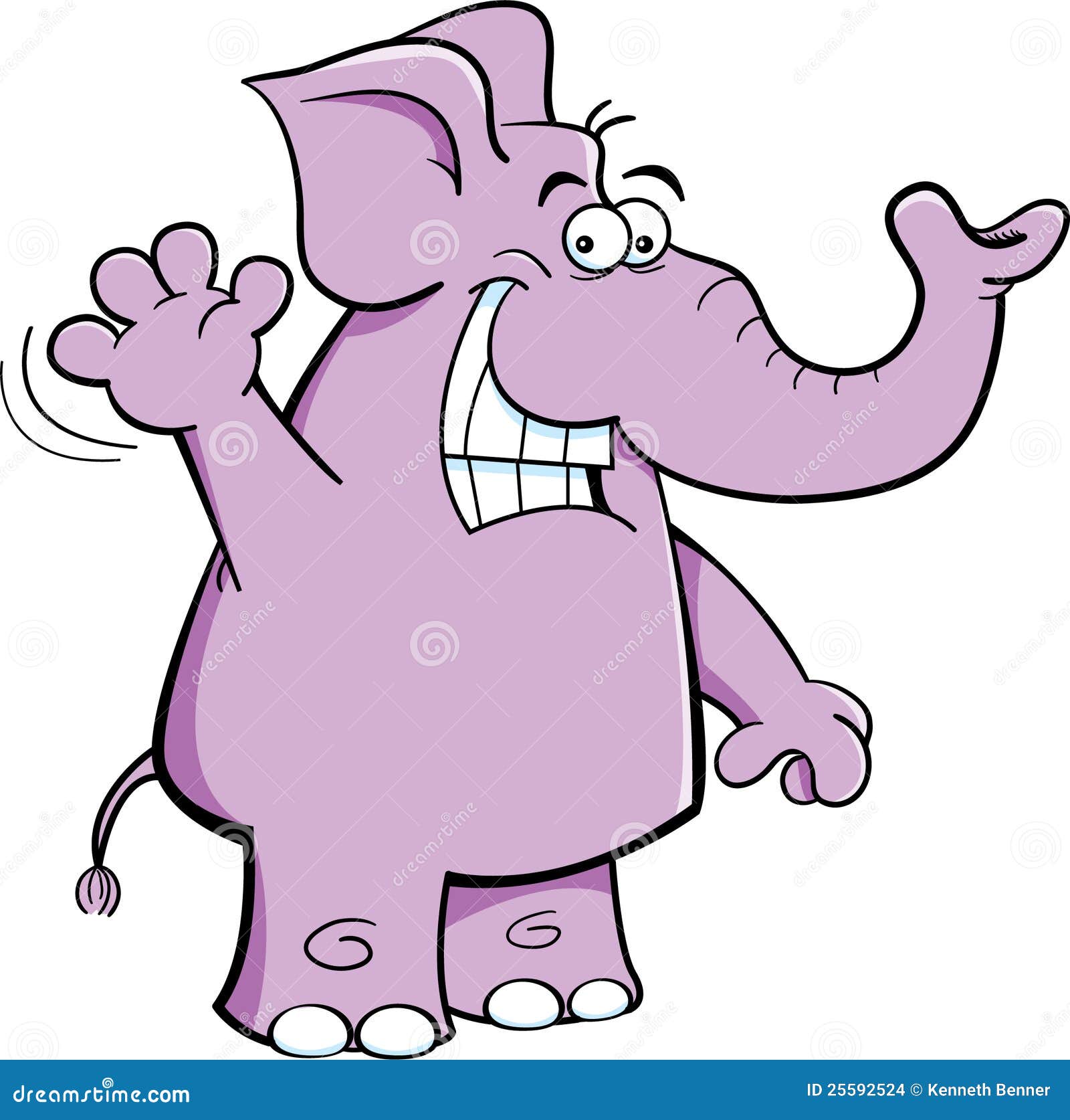 Waving Elephant stock vector. Illustration of humorous - 25592524