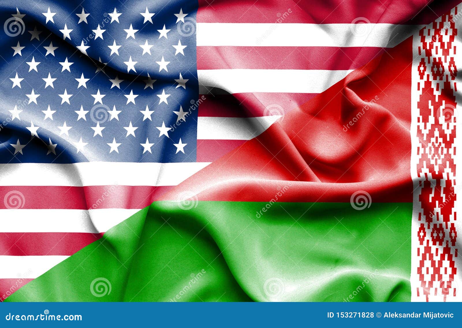 Waving Flag of Belarus and USA Stock Illustration - Illustration of ... Waving Flag of Belarus and USA Stock Illustration - Illustration of ...