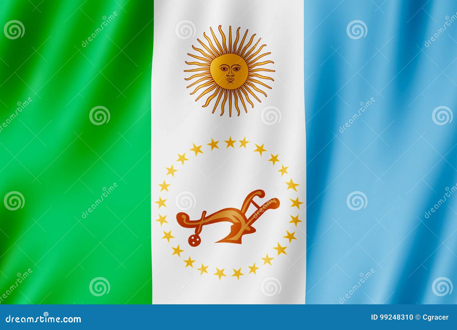 Flag of Chaco Province, Argentina Stock Illustration - Illustration of ...