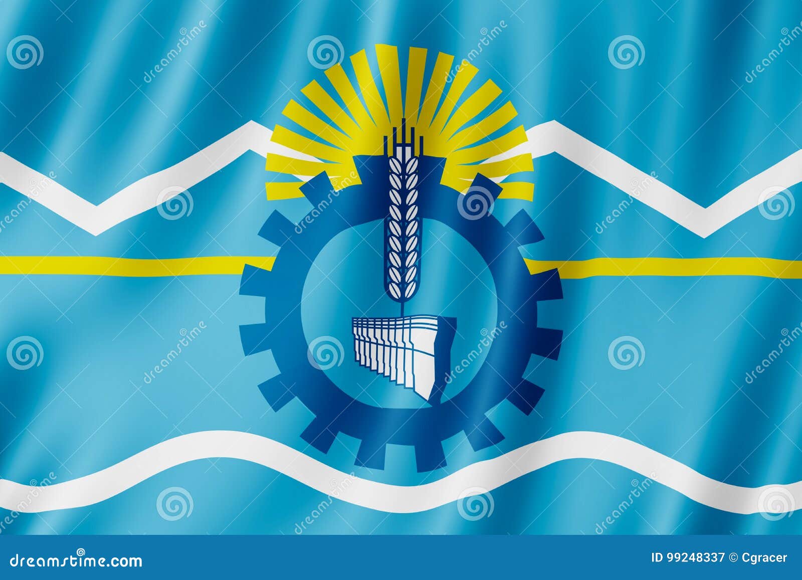 Flag of Chubut Province, Argentina Stock Illustration - Illustration of ...