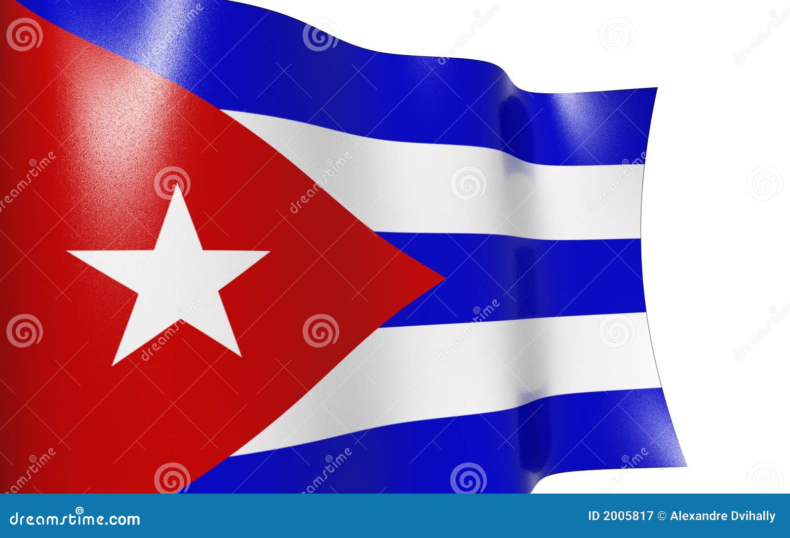 Waving flag of Cuba stock illustration. Illustration of states - 2005817