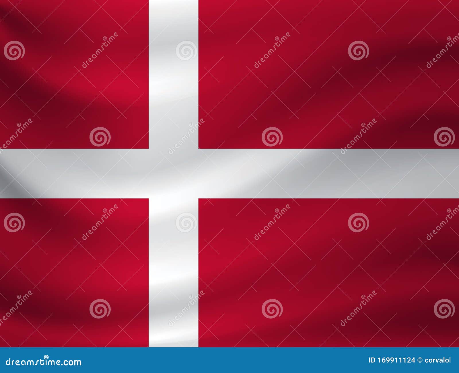 Waving Flag of Denmark. Vector Illustration Stock Vector - Illustration ...