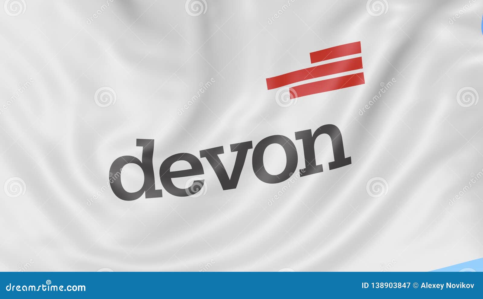 Waving Flag with Devon Energy Logo. Seamles Loop 4K Editorial Animation ...
