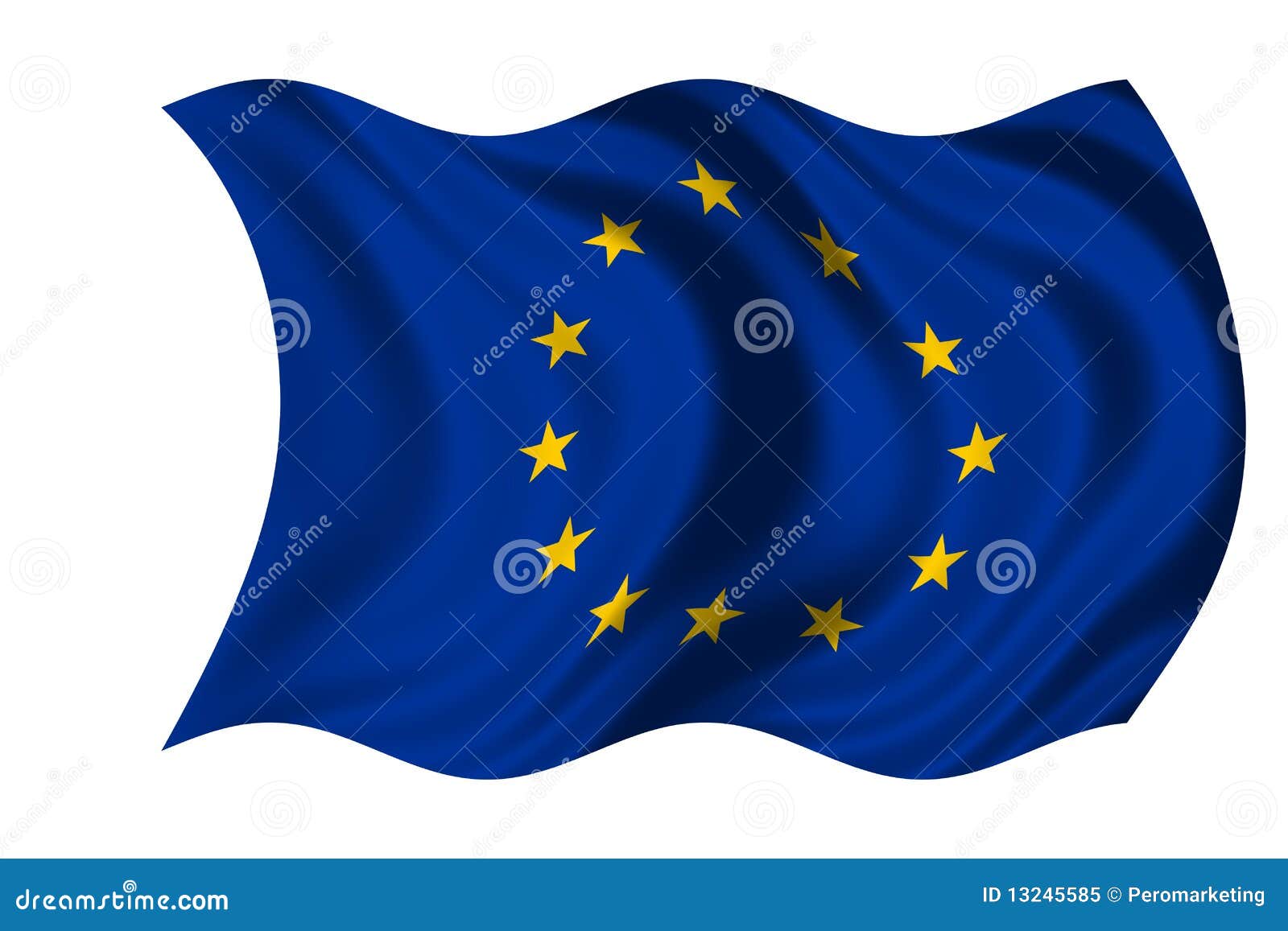 Waving flag European Union stock illustration. Illustration of flag ...