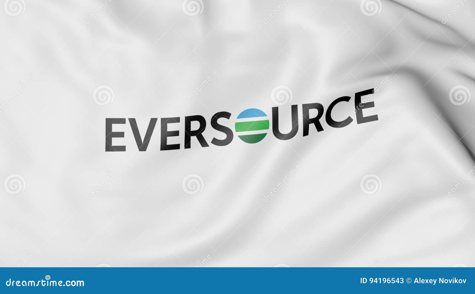Waving Flag with Eversource Energy Logo. Editorial 3D Rendering ...