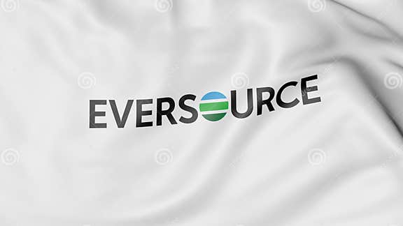 Waving Flag with Eversource Energy Logo. Editorial 3D Rendering ...