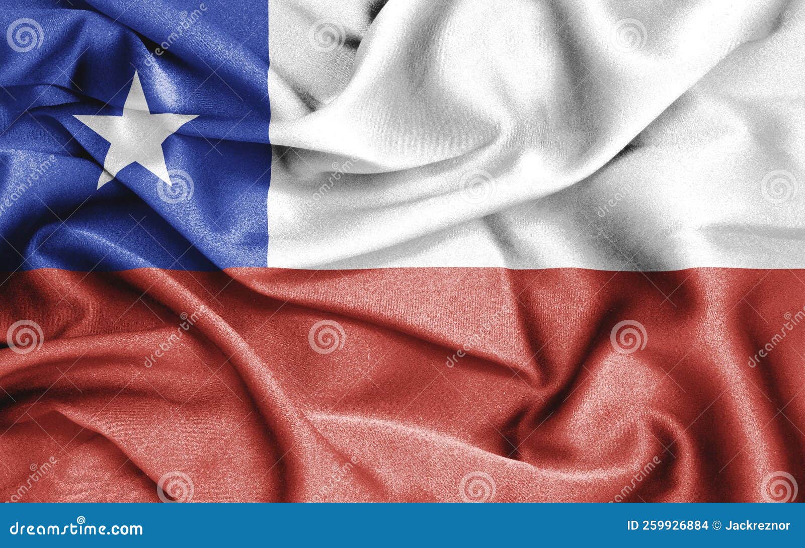 Fabric Texture Curved Flag of Chile Stock Photo - Image of chilean ...