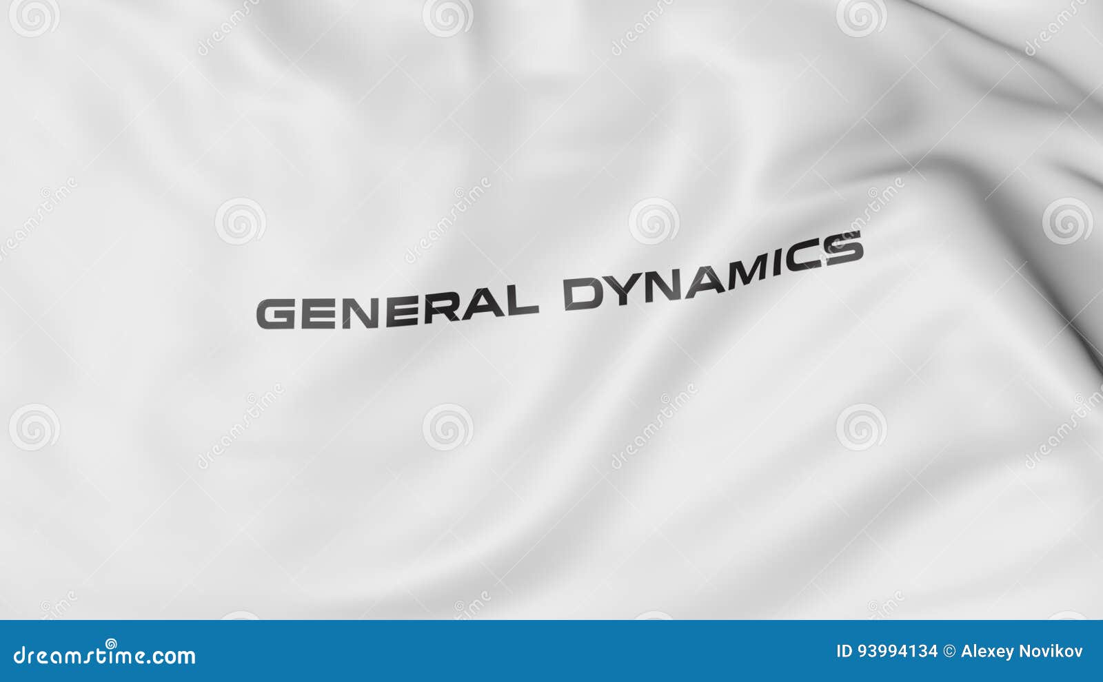 Waving Flag with General Dynamics Logo. Editorial 3D Rendering ...