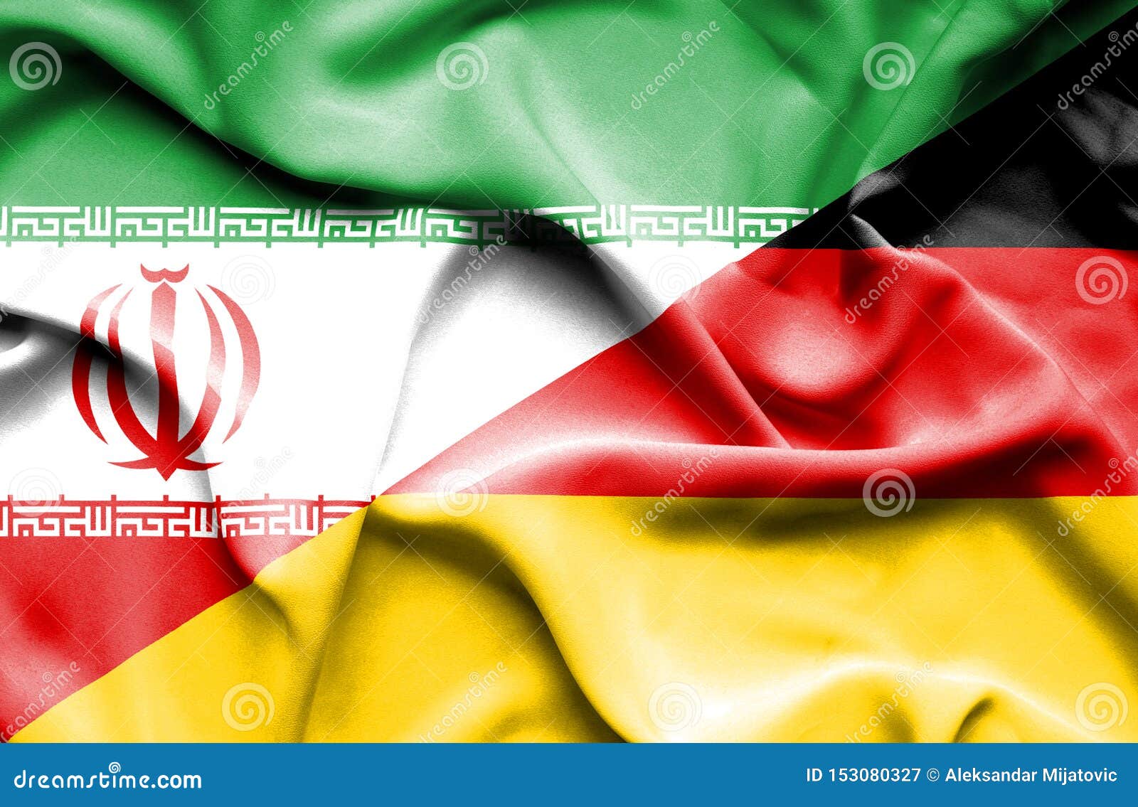 Germany Vs Iran, Symbol Of Two National Flags. Relationship Between ...