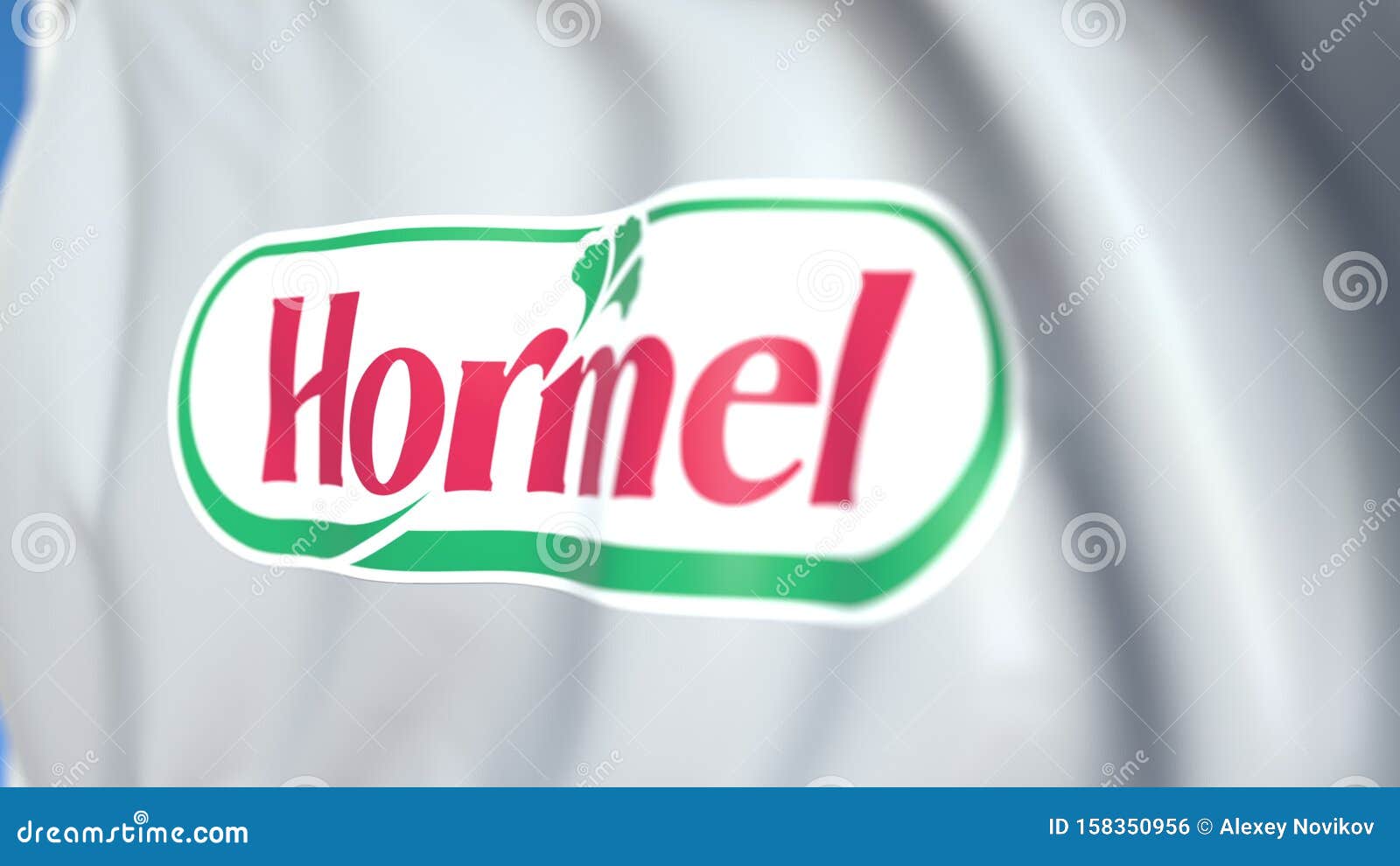 Waving Flag with Hormel Logo, Close-up. Editorial 3D Rendering ...