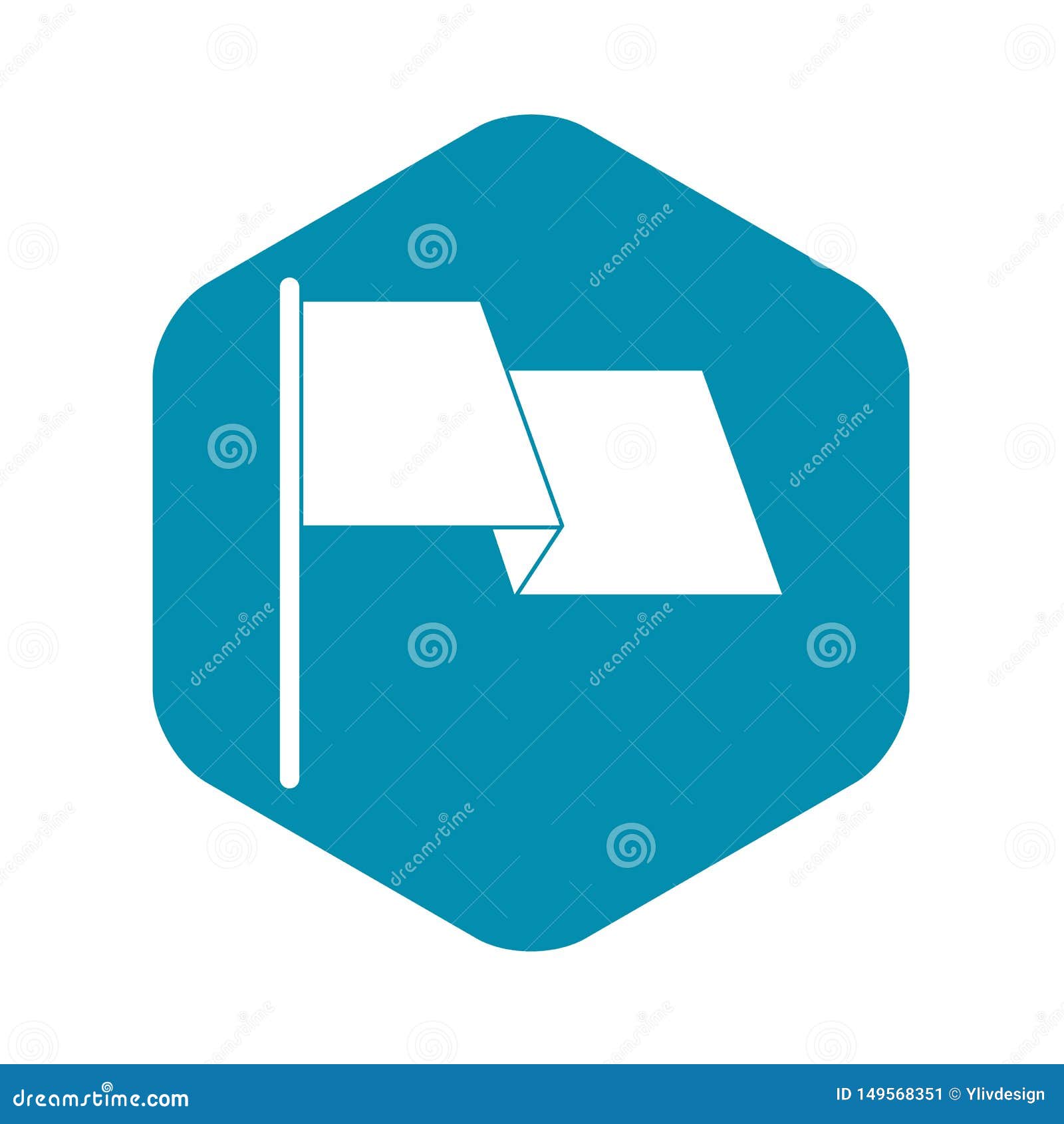 Waving Flag Icon, Simple Style Stock Vector - Illustration of simple ...