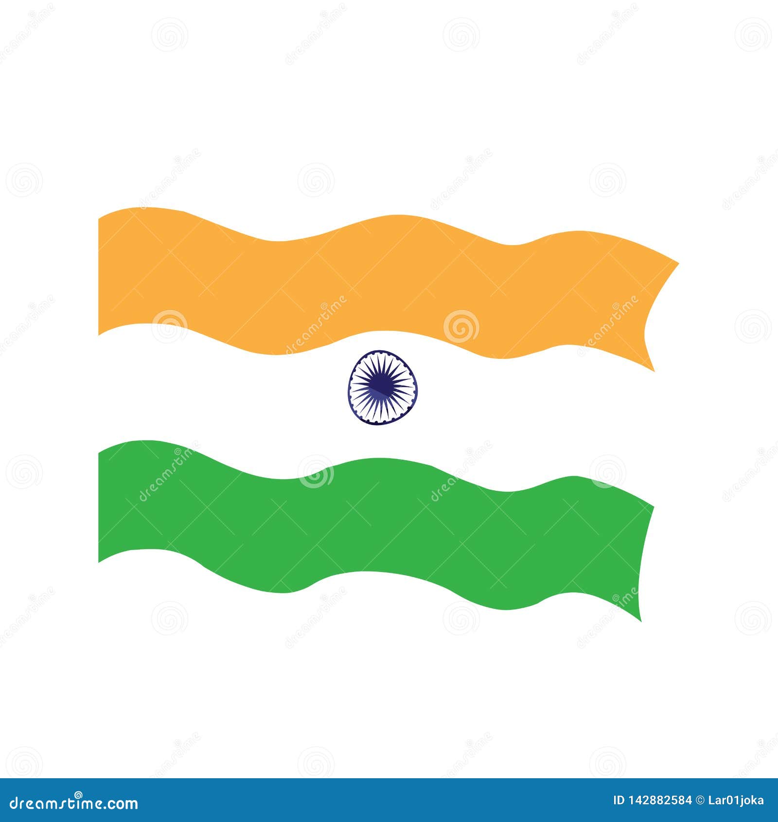 Waving flag of India stock vector. Illustration of country - 142882584