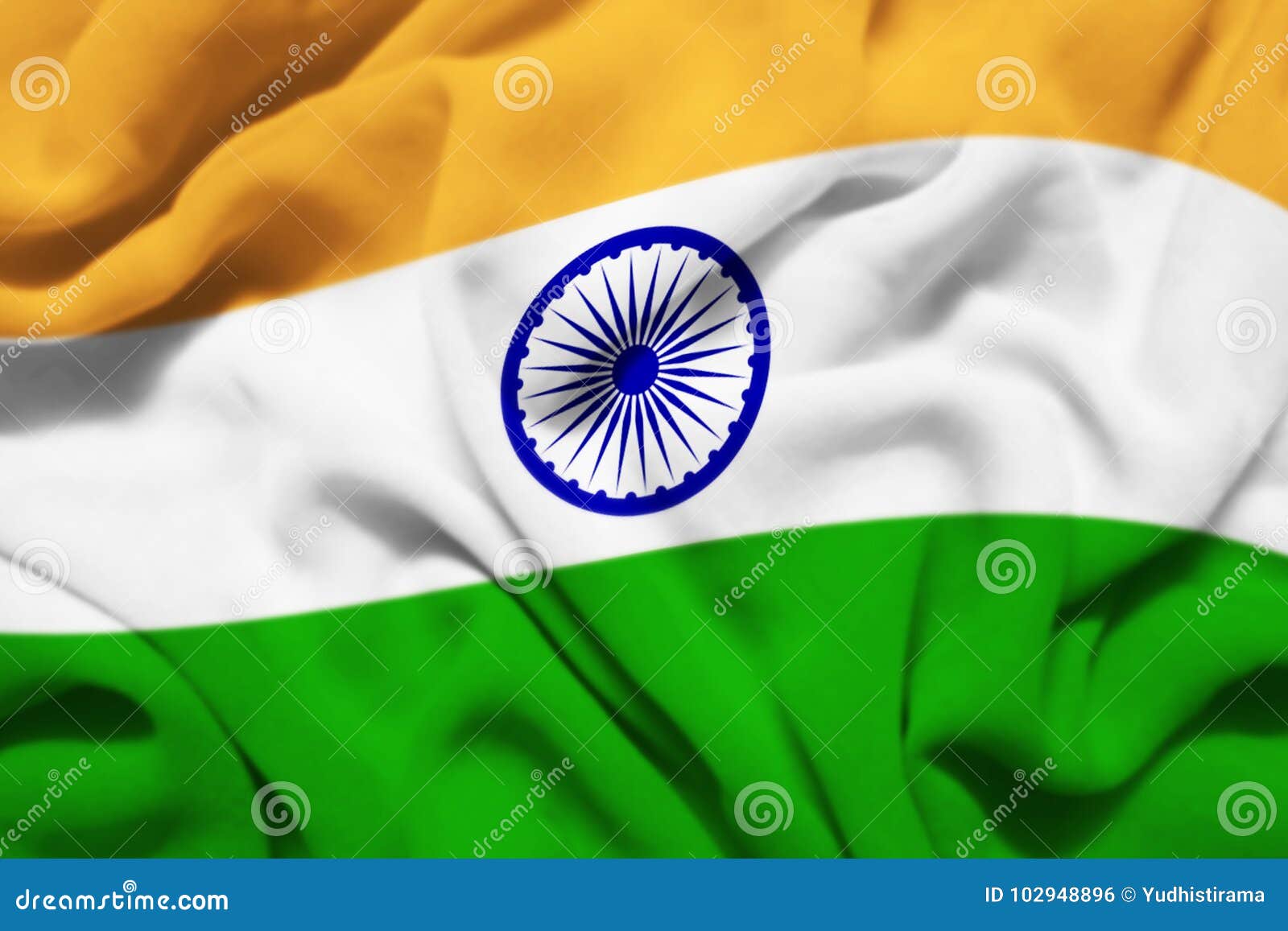 Waving flag of the india stock illustration. Illustration of state ...
