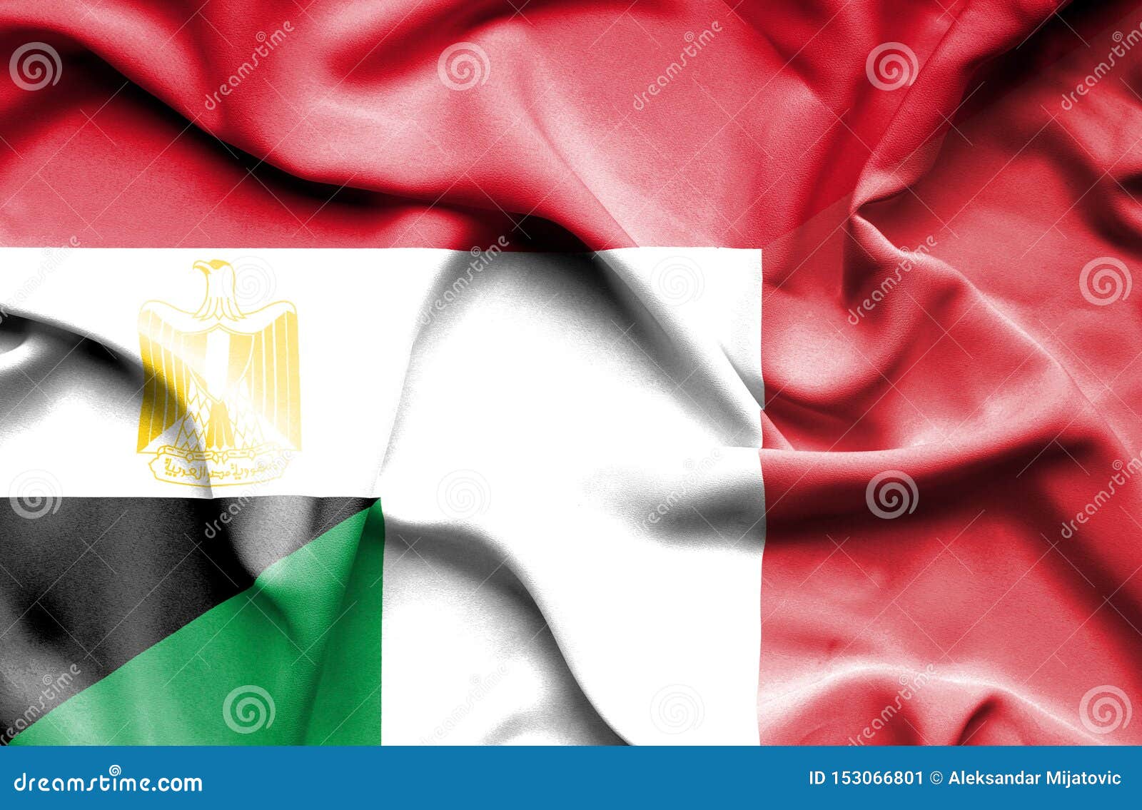 Waving Flag of Italy and Egypt Stock Image - Image of egypt, economy ...