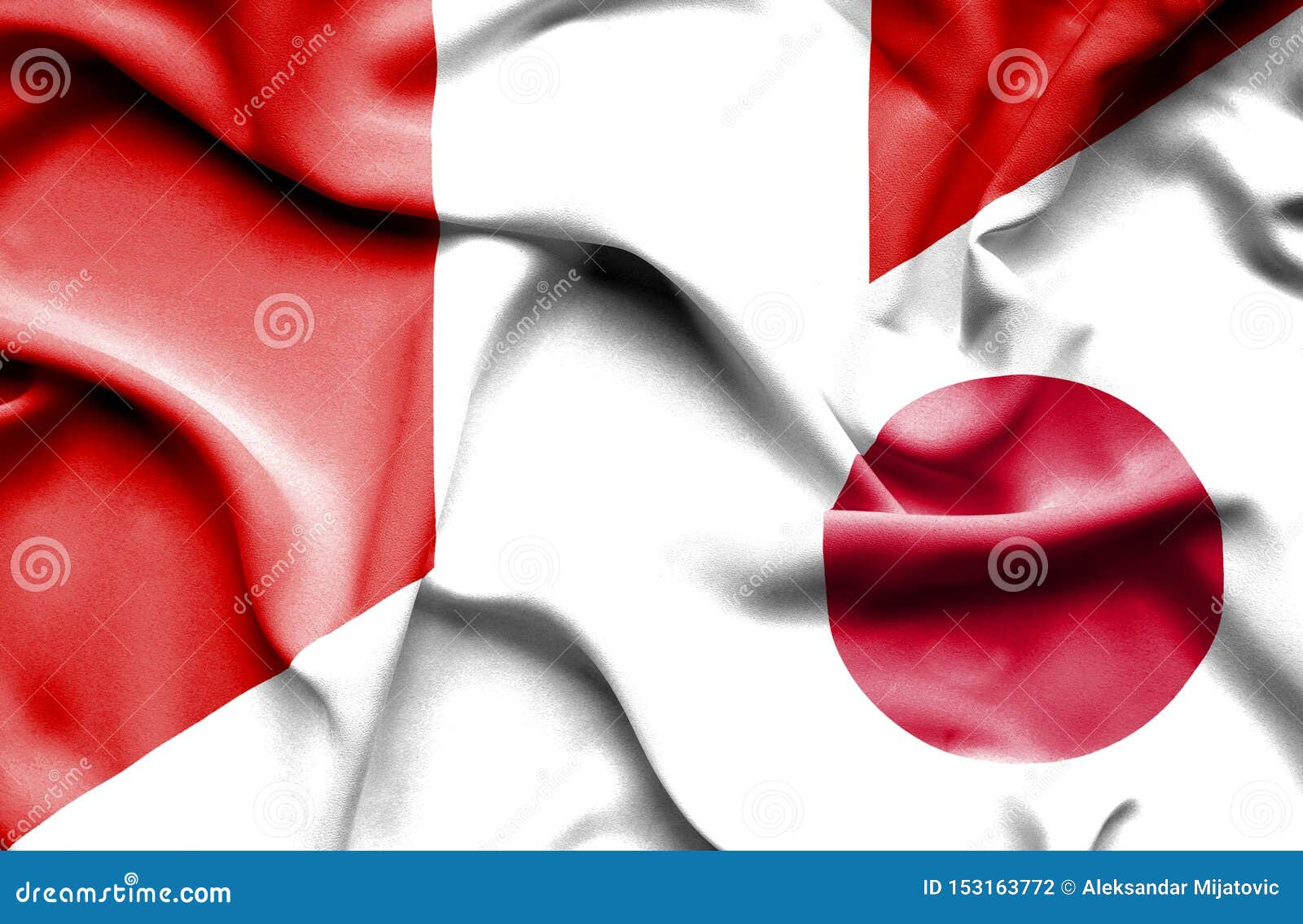 Waving Flag of Japan and Peru Stock Illustration - Illustration of ...