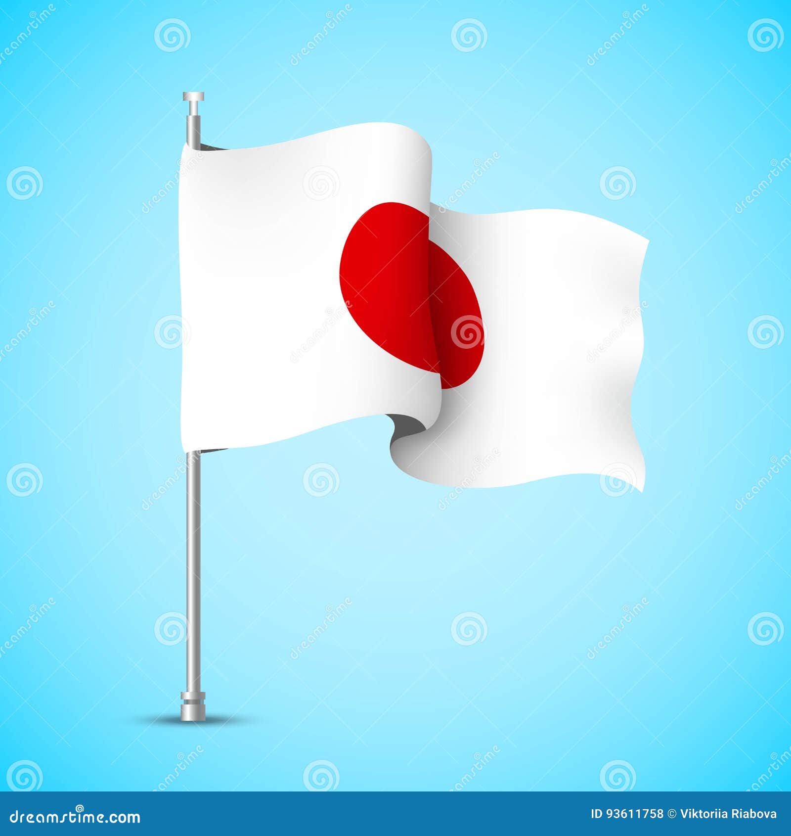 Waving Flag of the Japan. Vector Illustration Stock Vector ...