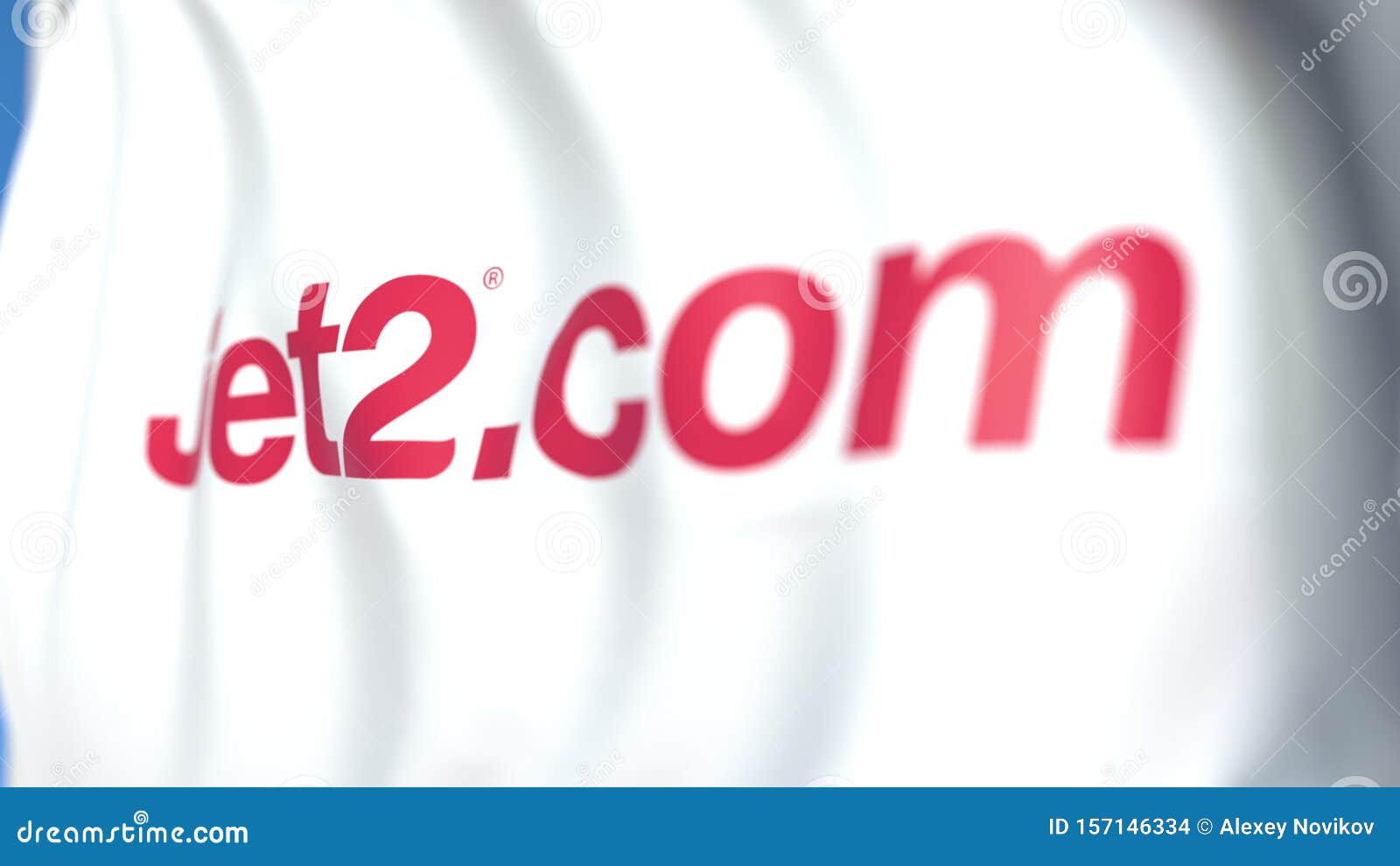 Flying Flag with Jet2.com Logo, Close-up. Editorial 3D Rendering ...