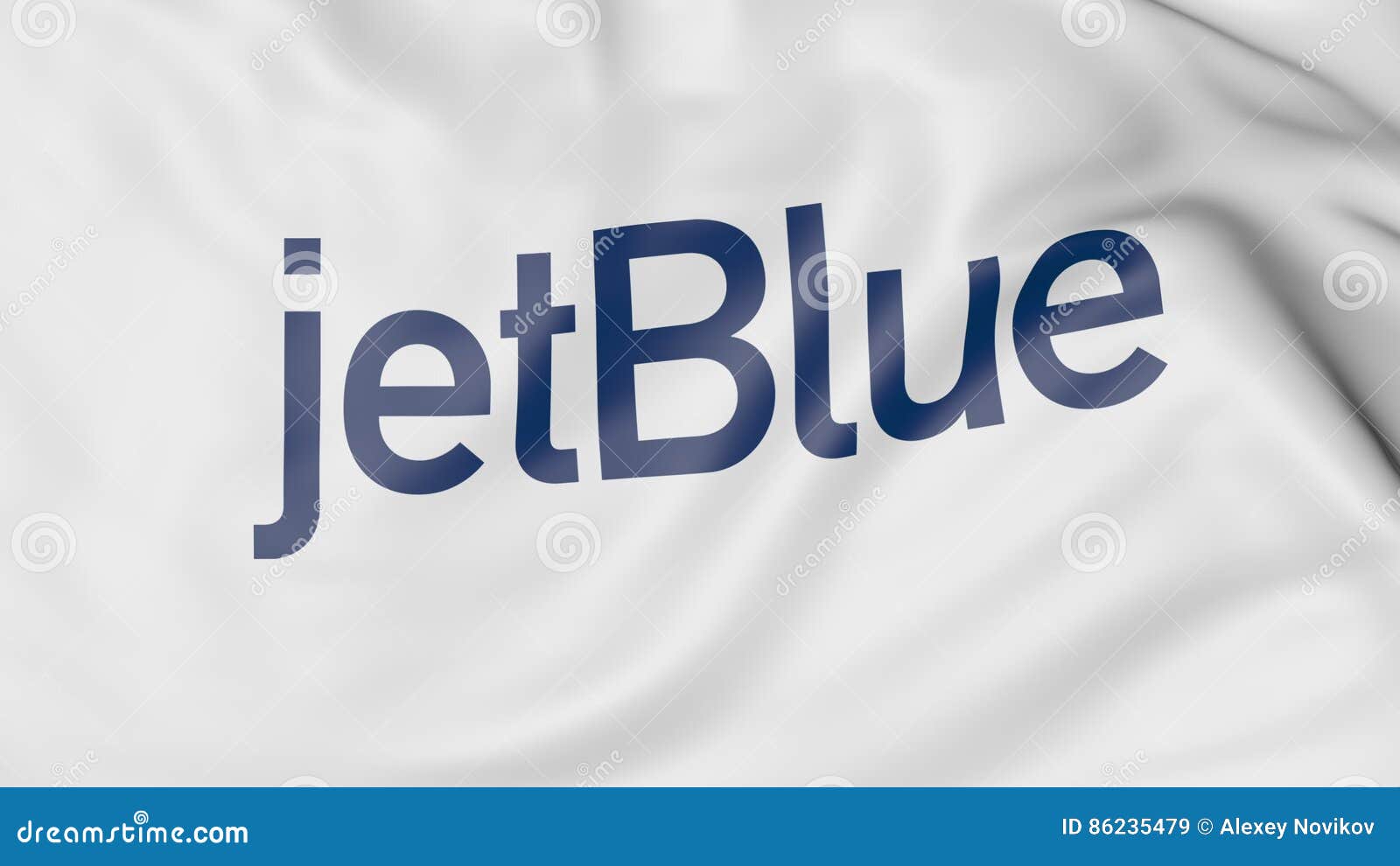 Waving Flag of JetBlue Editorial 3D Rendering Editorial Stock Image ...