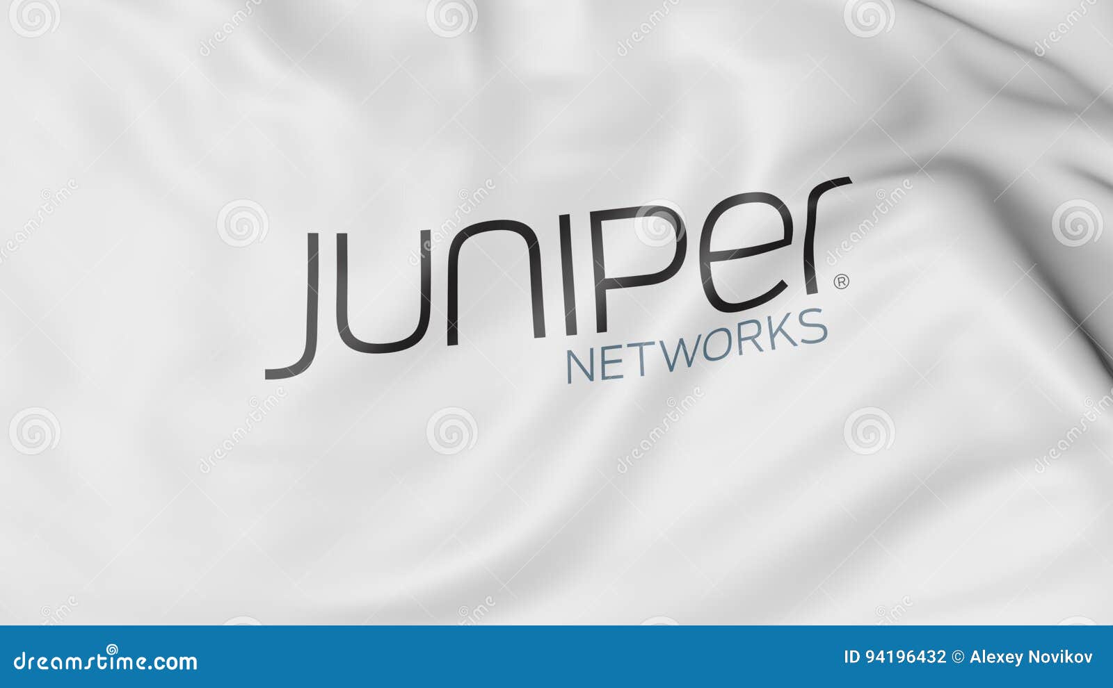 Waving Flag with Juniper Networks Logo. Editorial 3D Rendering ...