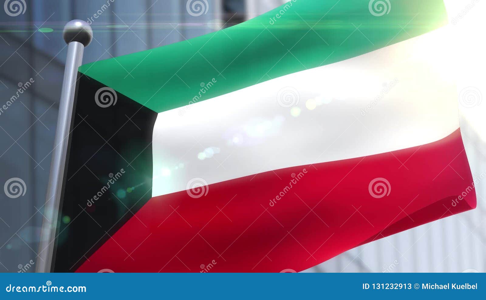 Waving Flag of Kuwait Animation Stock Video - Video of country, patriot ...