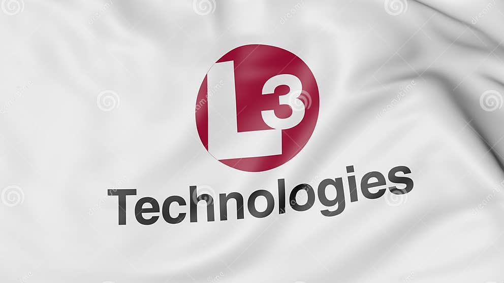 Waving Flag with L3 Technologies Logo. Editorial 3D Rendering Editorial ...