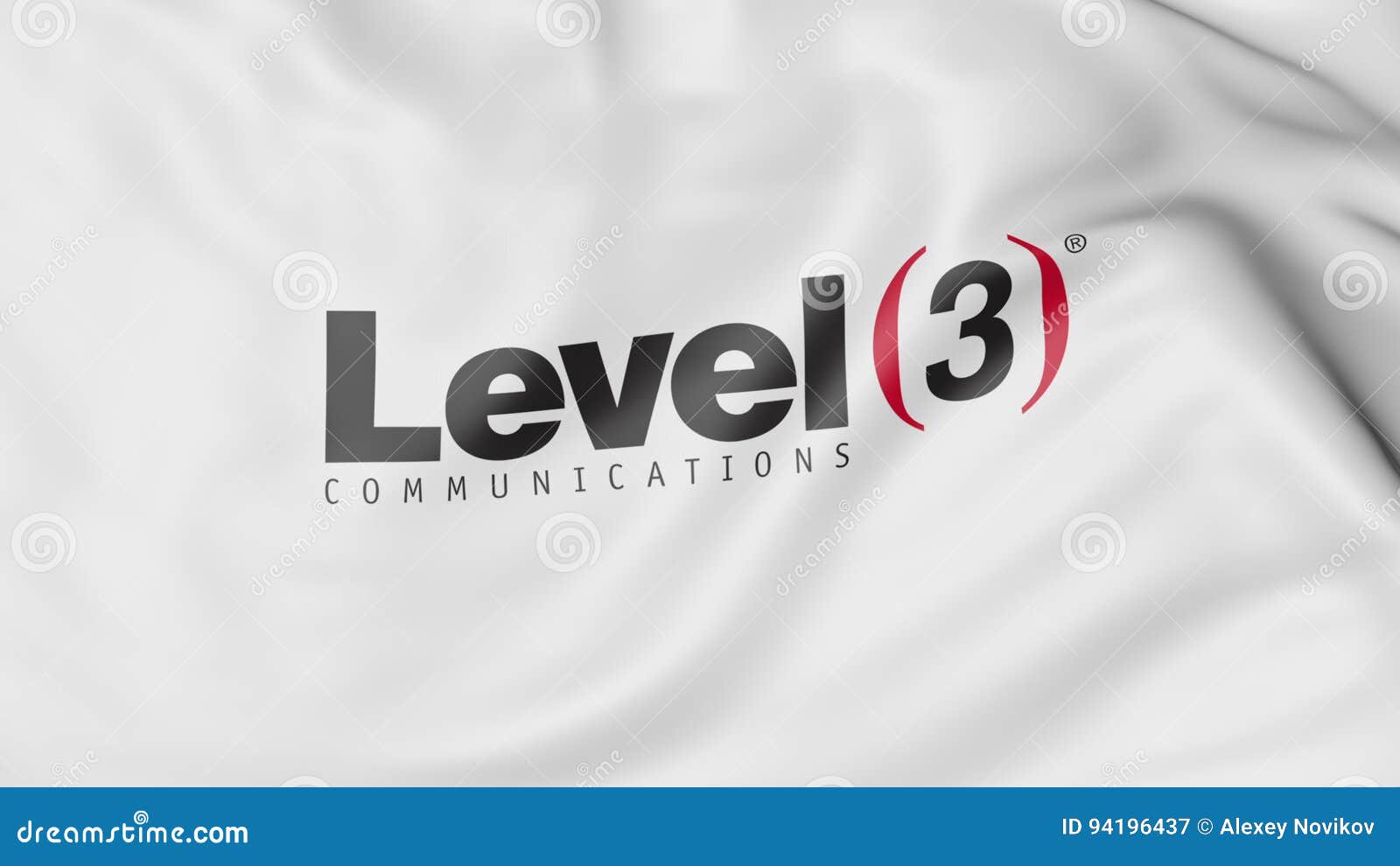 Waving Flag with Level 3 Communications Logo. Editorial 3D Rendering ...