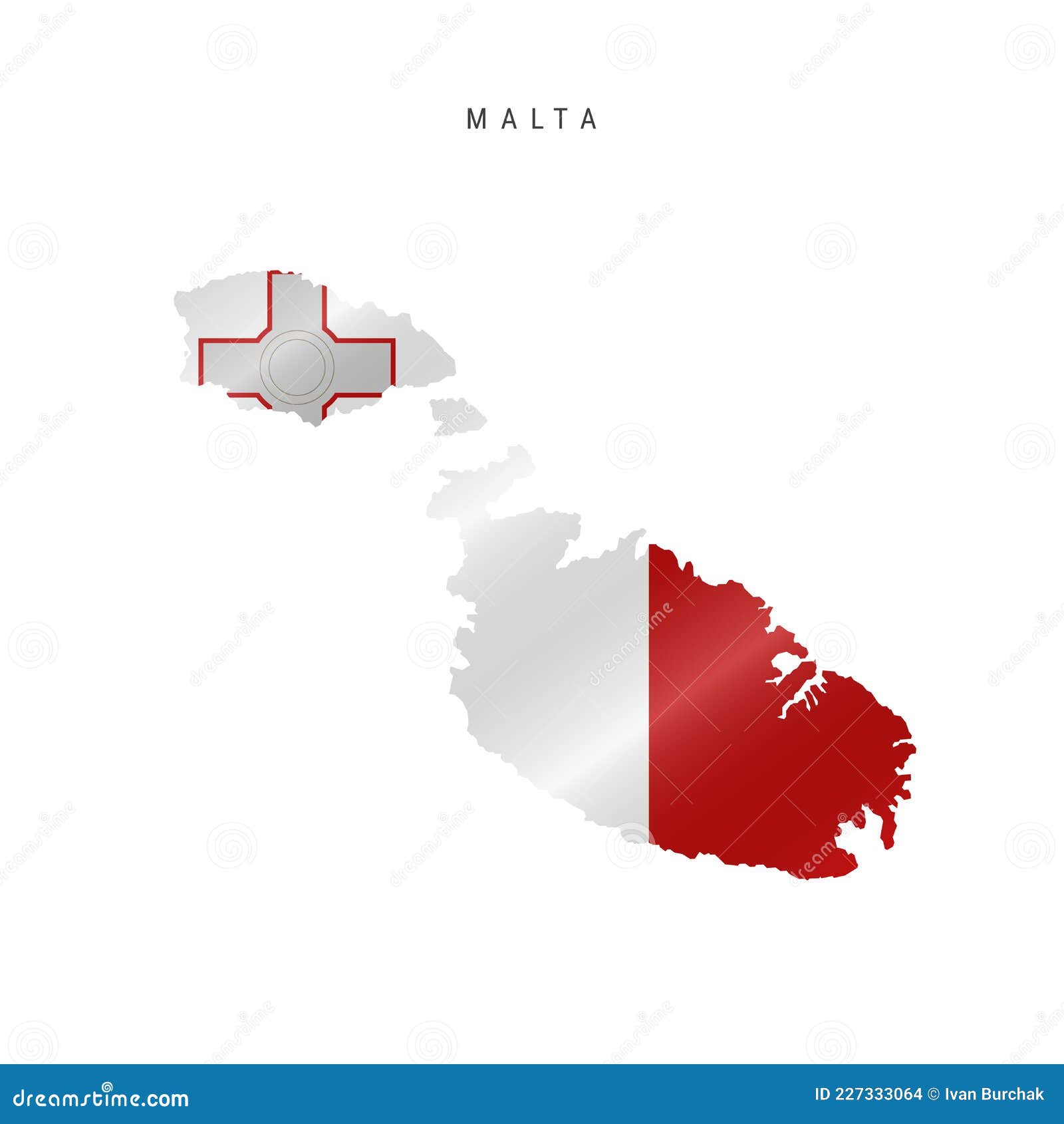 Waving Flag Map of Malta. Vector Illustration Stock Vector ...