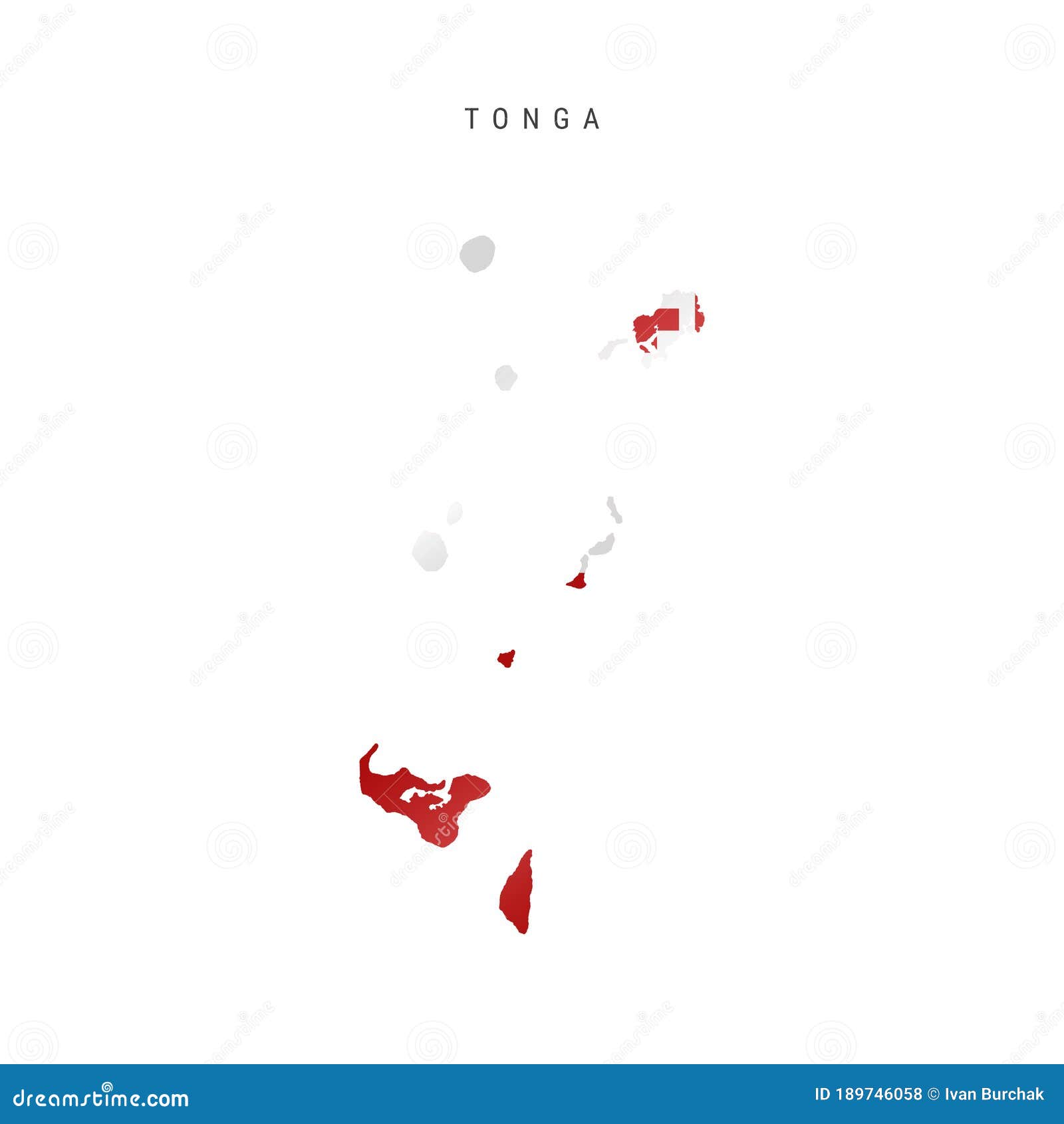 Waving Flag Map of Tonga. Vector Illustration Stock Vector ...