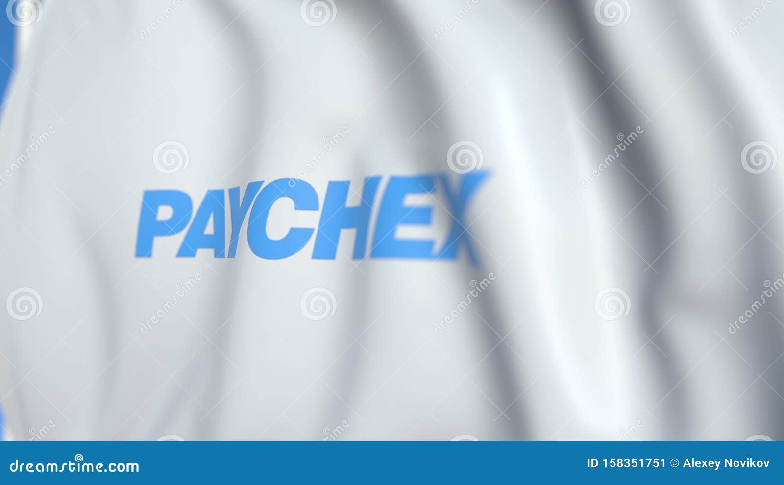 Waving Flag Mit Paychex Logo, Nahauflage Editorisches 3D-Rendering ...