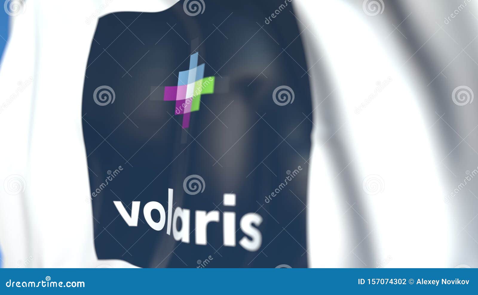 Waving Flag Mit Volaris Logo, Nahauflage Editorial Loopable 3D ...