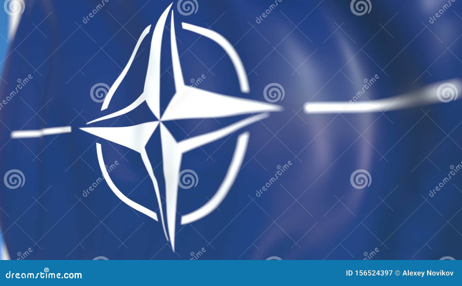 NATO Logo, On A Black Background With A World Map And A Network. The ...