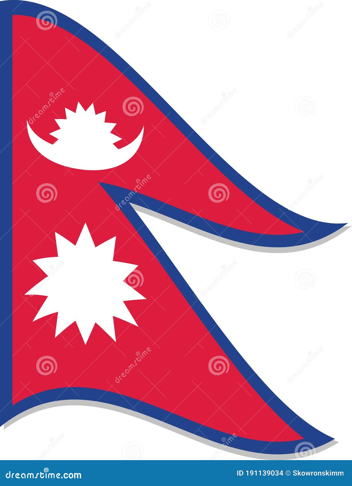 Waving Flag Of Nepal Vector Graphic. Waving Nepalese Flag Illustration ... Waving Flag Of Nepal Vector Graphic. Waving Nepalese Flag Illustration ...