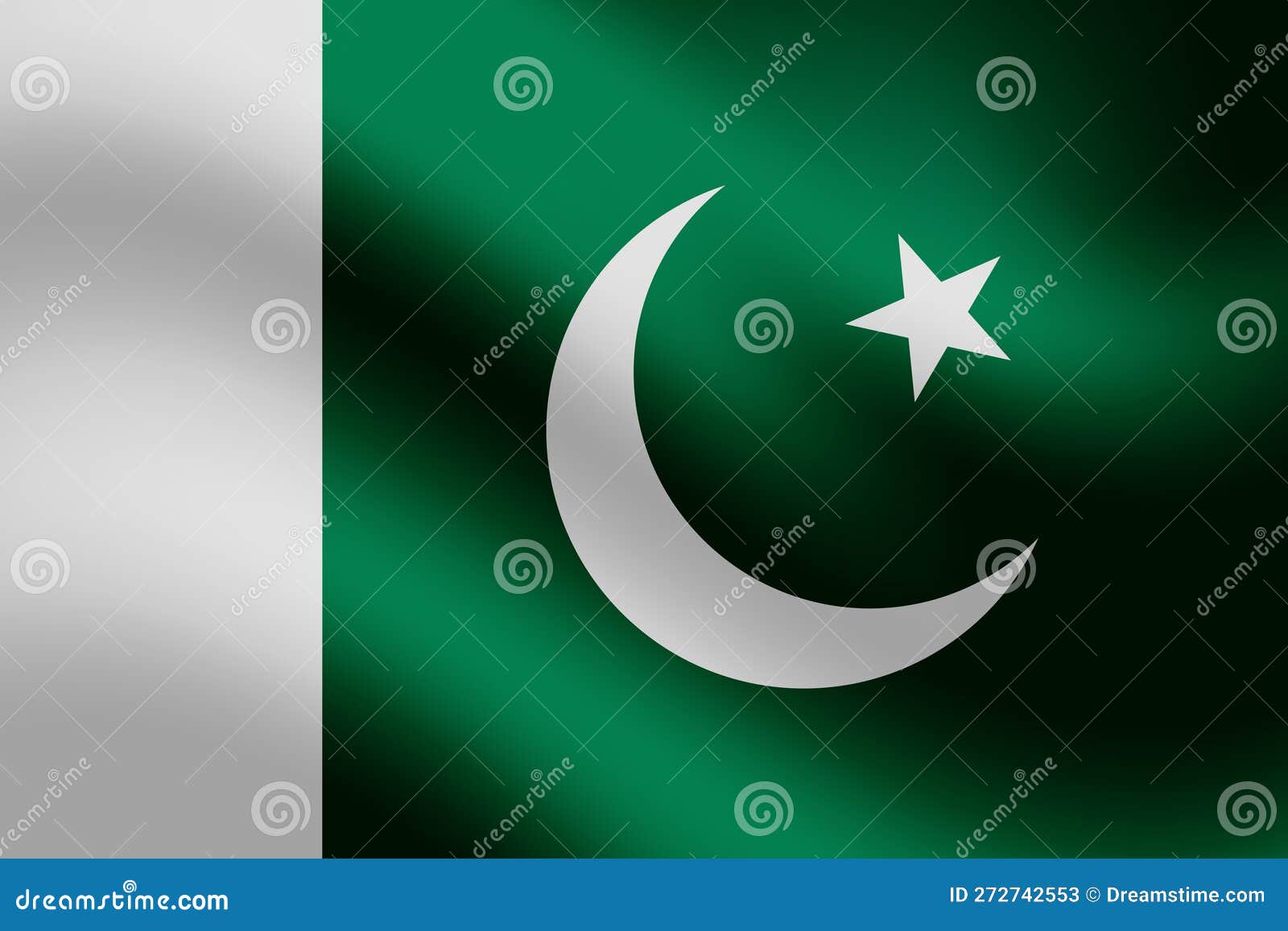 Waving Flag of Pakistan. Pakistan Flag Stock Vector - Illustration of ...
