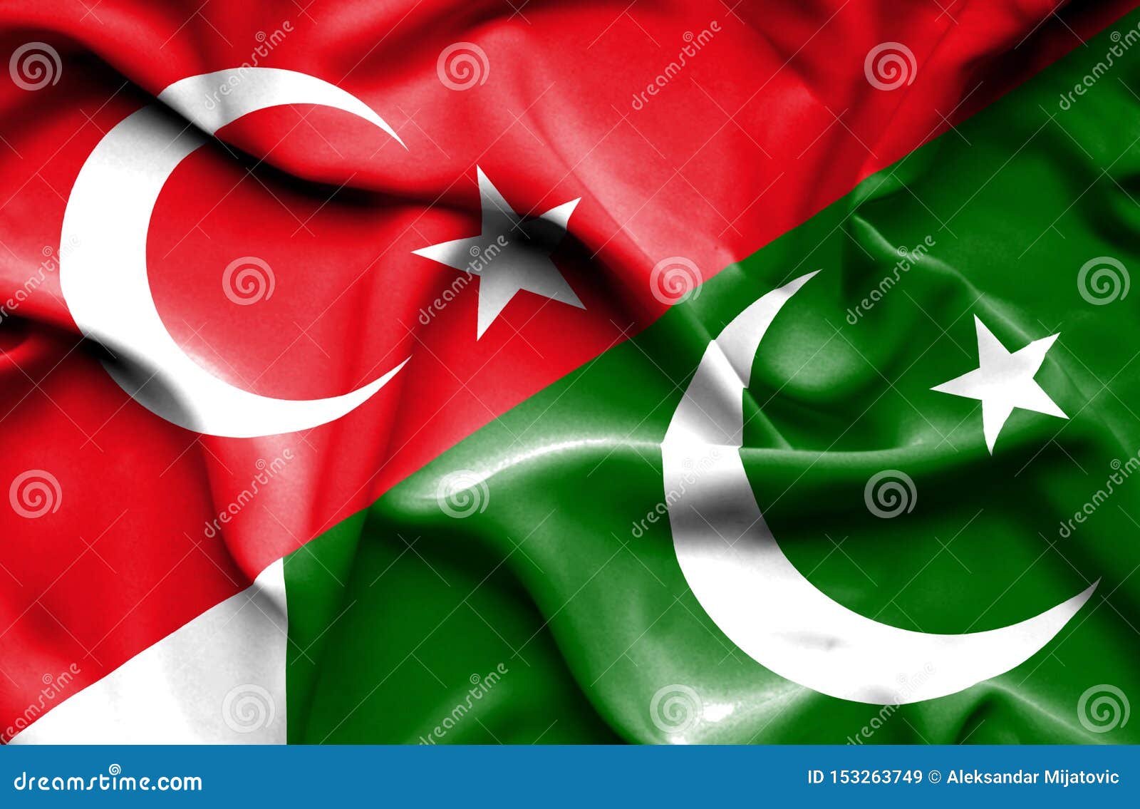 Waving Flag of Pakistan and Turkey Stock Illustration - Illustration of ...
