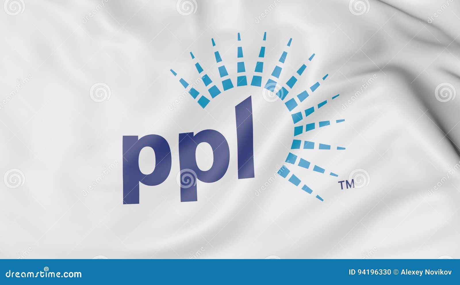 Waving Flag with PPL Corporation Logo. Editorial 3D Rendering Editorial ...